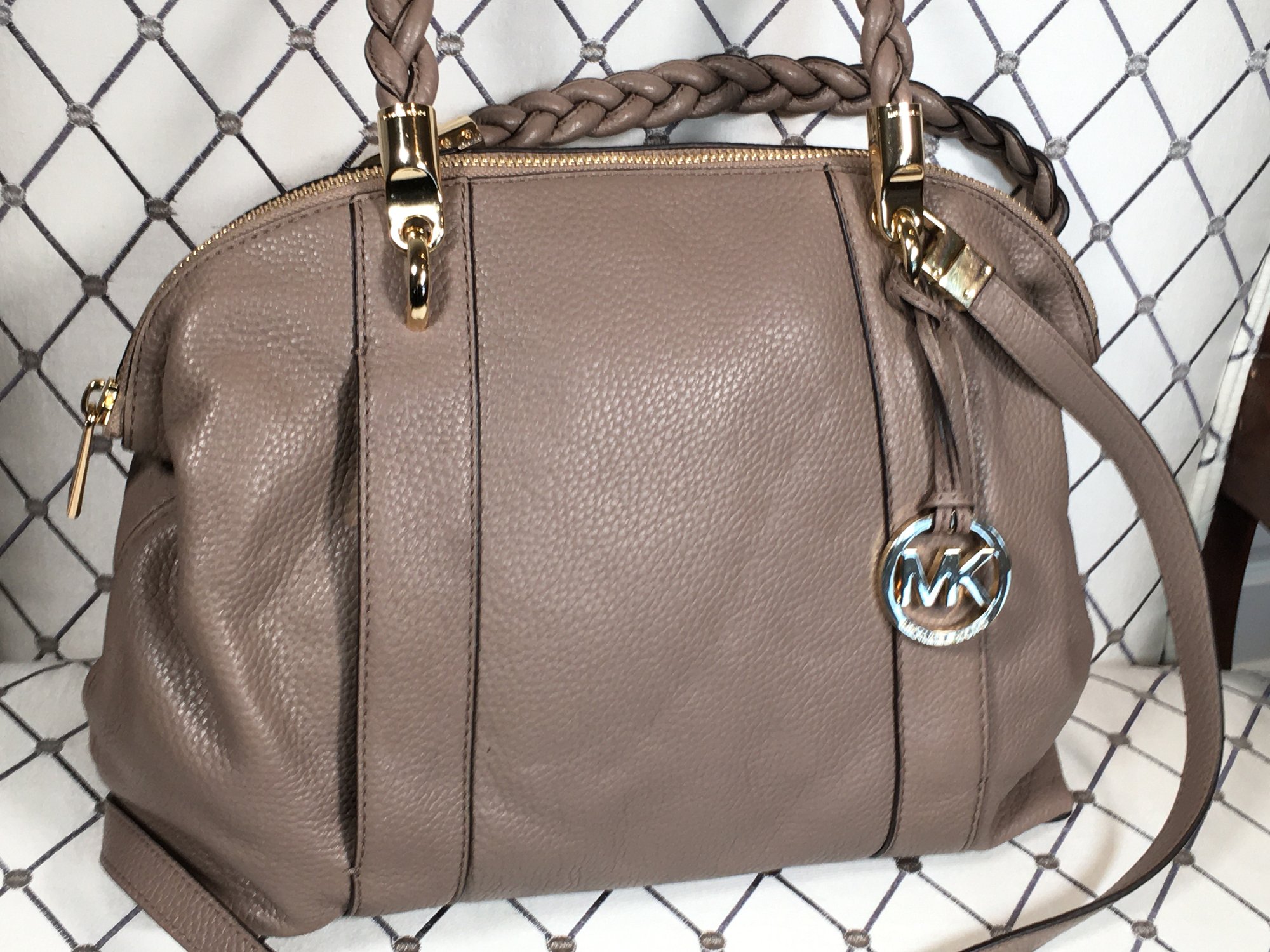 Brand New MICHAEL KORS Leather Handbag - $398 Price Tag - Style Name Is ...