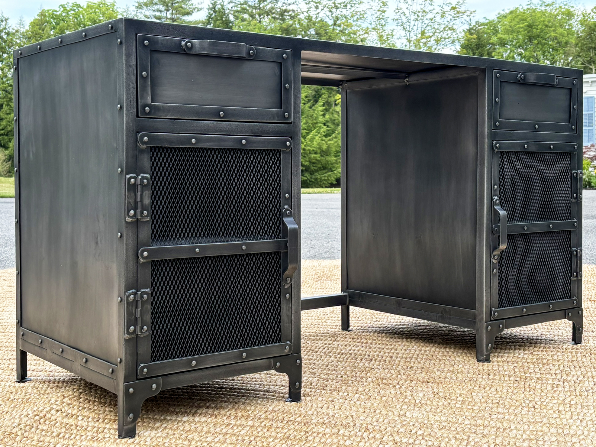 An Industrial Chic Metal Desk "Hopper" By RH Teen #40788494 ...