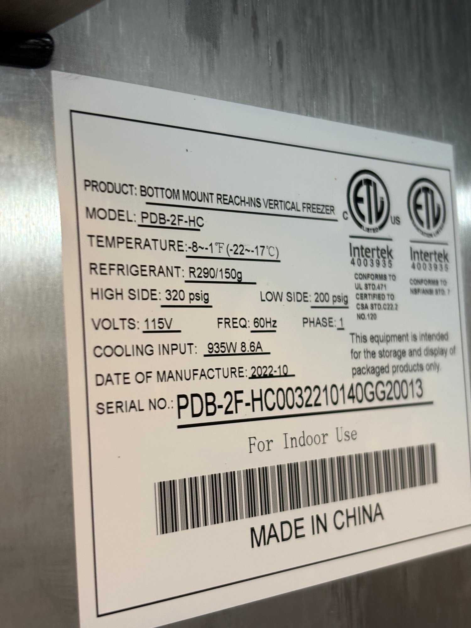 Padela Commercial Restaurant Freezer #2281178 | Auctionninja.com
