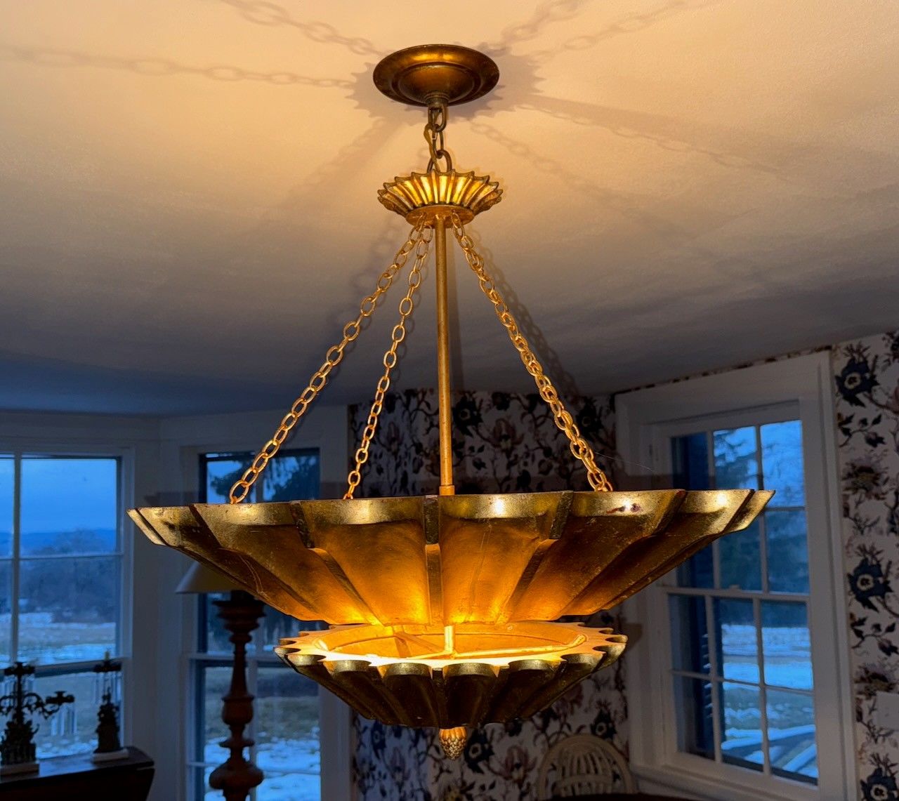 Sarea Chandelier By Made Goods, Gold Leaf 2-Tiered #2247652 ...