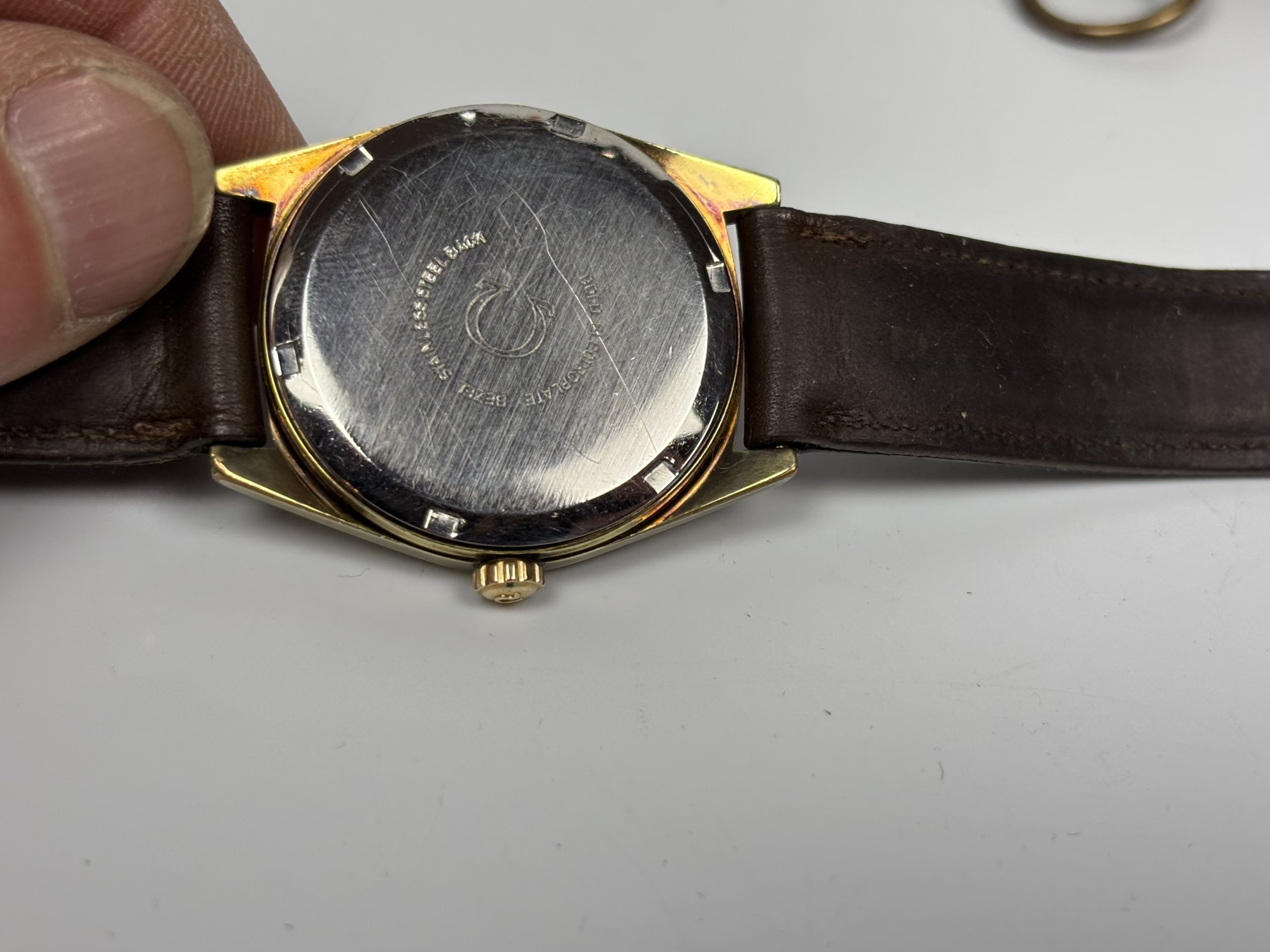A Vintage Omega Swiss Watch And An Antique Brass Compass #40870313 ...