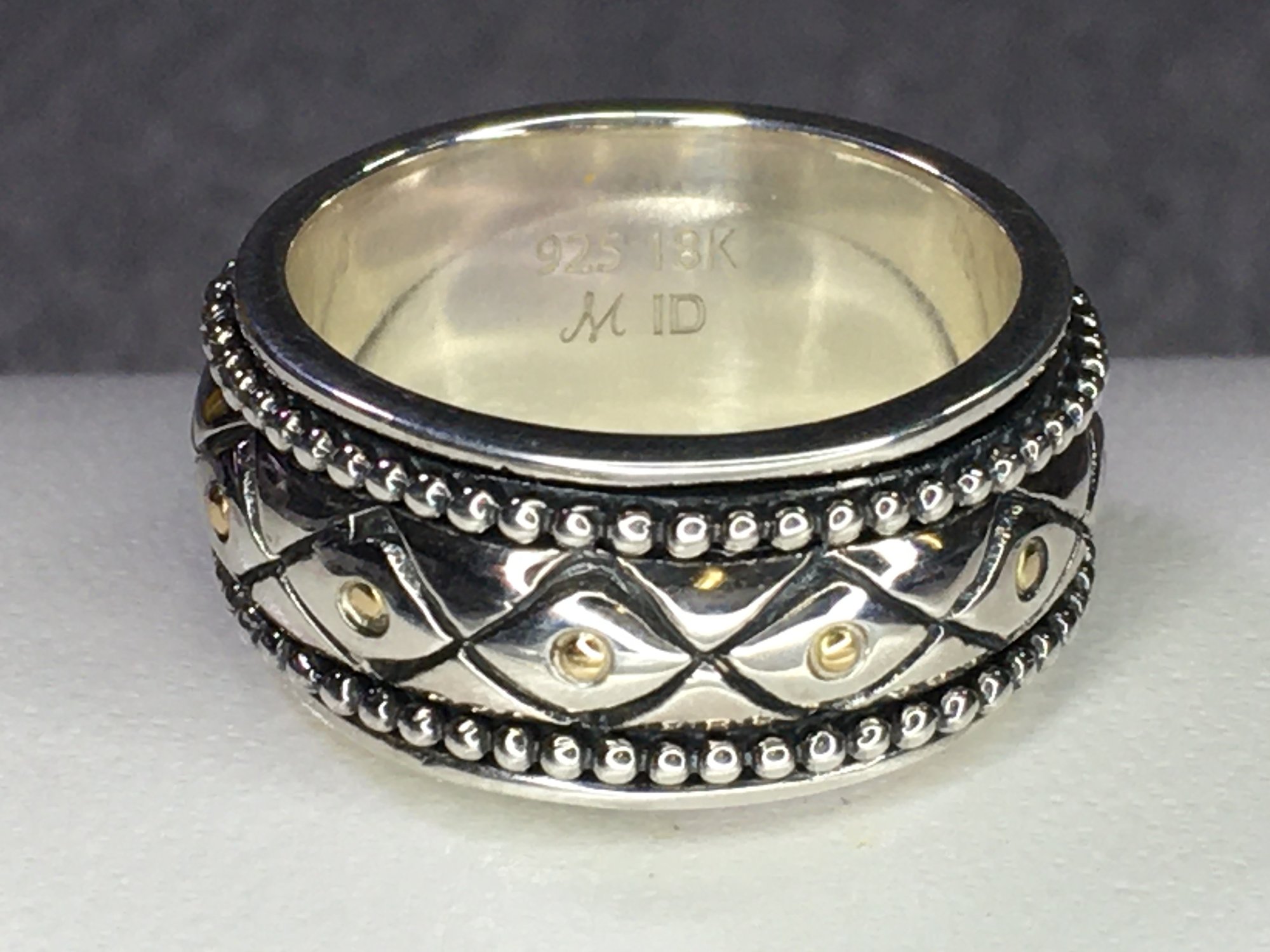 Beautiful Sterling Silver / 18K Ring - Please Contact Us For Size ...