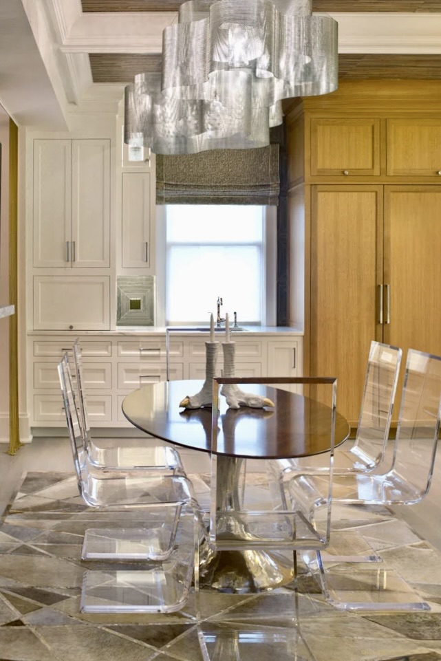 An Allure Contemporary Cow Hide Patchwork Rug With Gold Detail ...