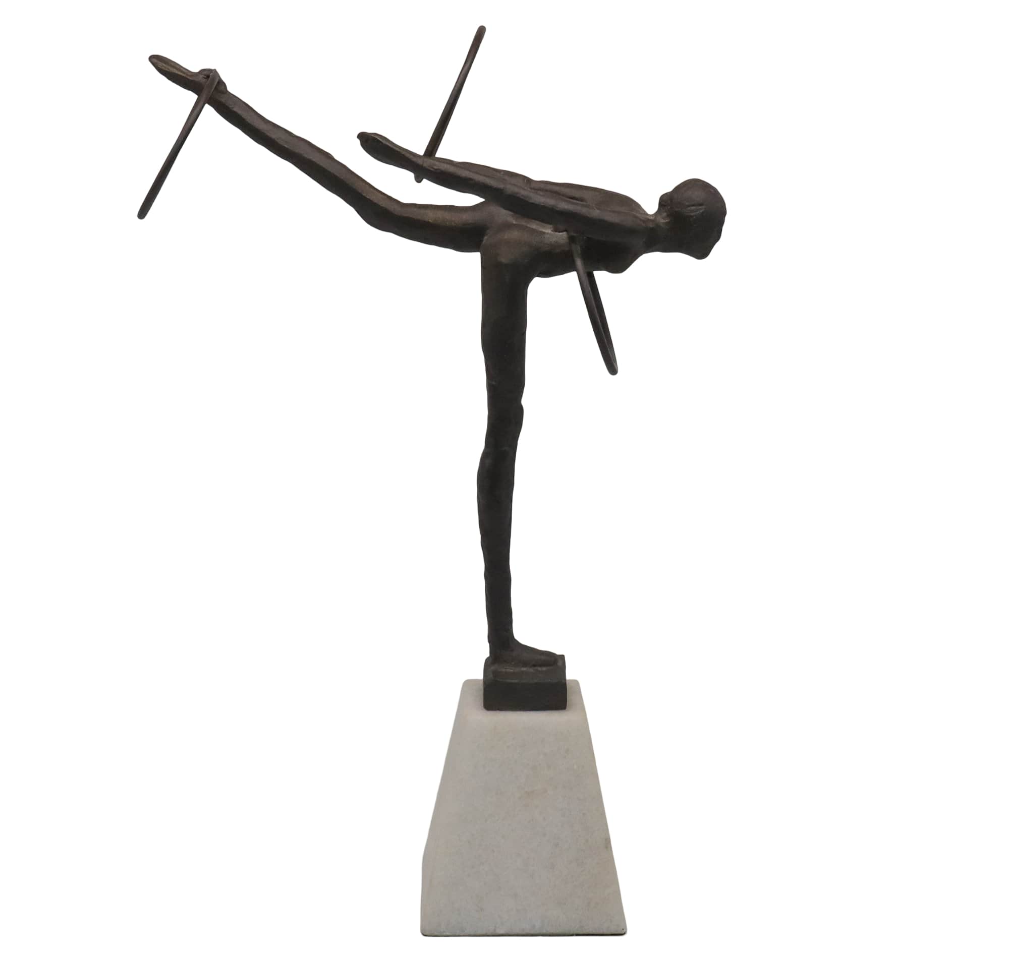 Large Vintage Acrobat With Hoops Modern Contemporary Bronze Sculpture W ...