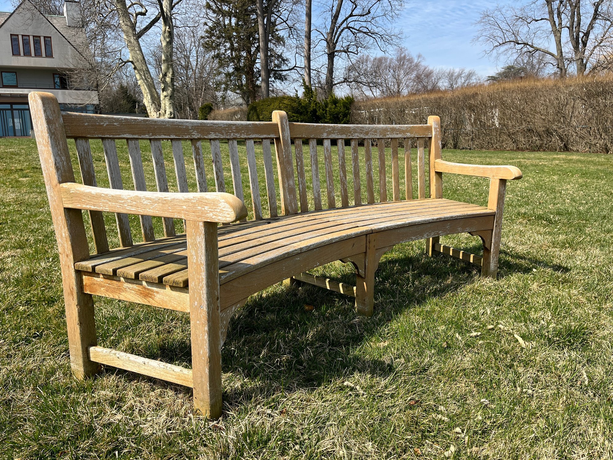 A Curved Teak Garden Bench - By Country Casual - Bench 3 #40886364 ...