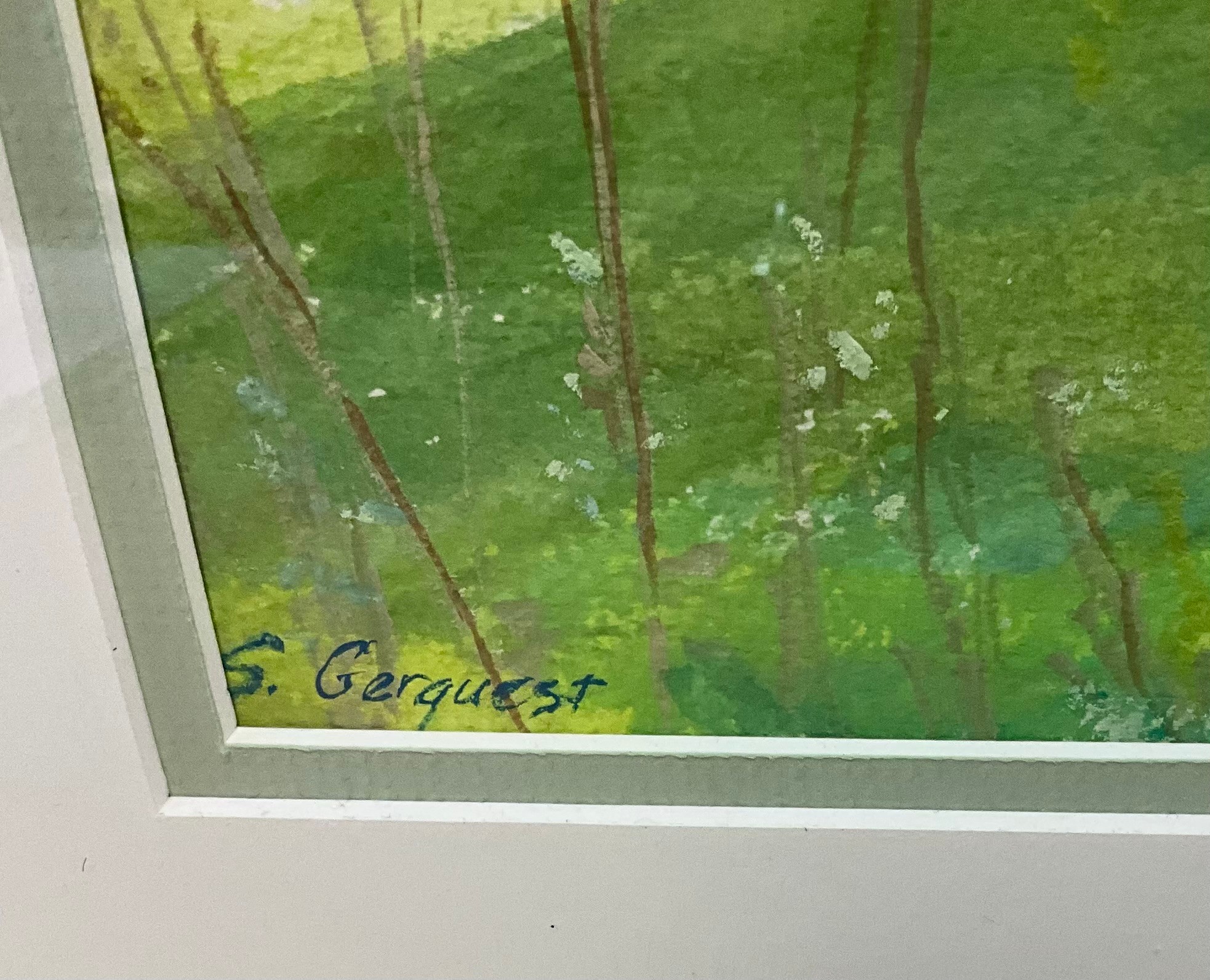 Original Watercolor Or Acrylic ~ Signed S Gerquest ~ #40844716 ...