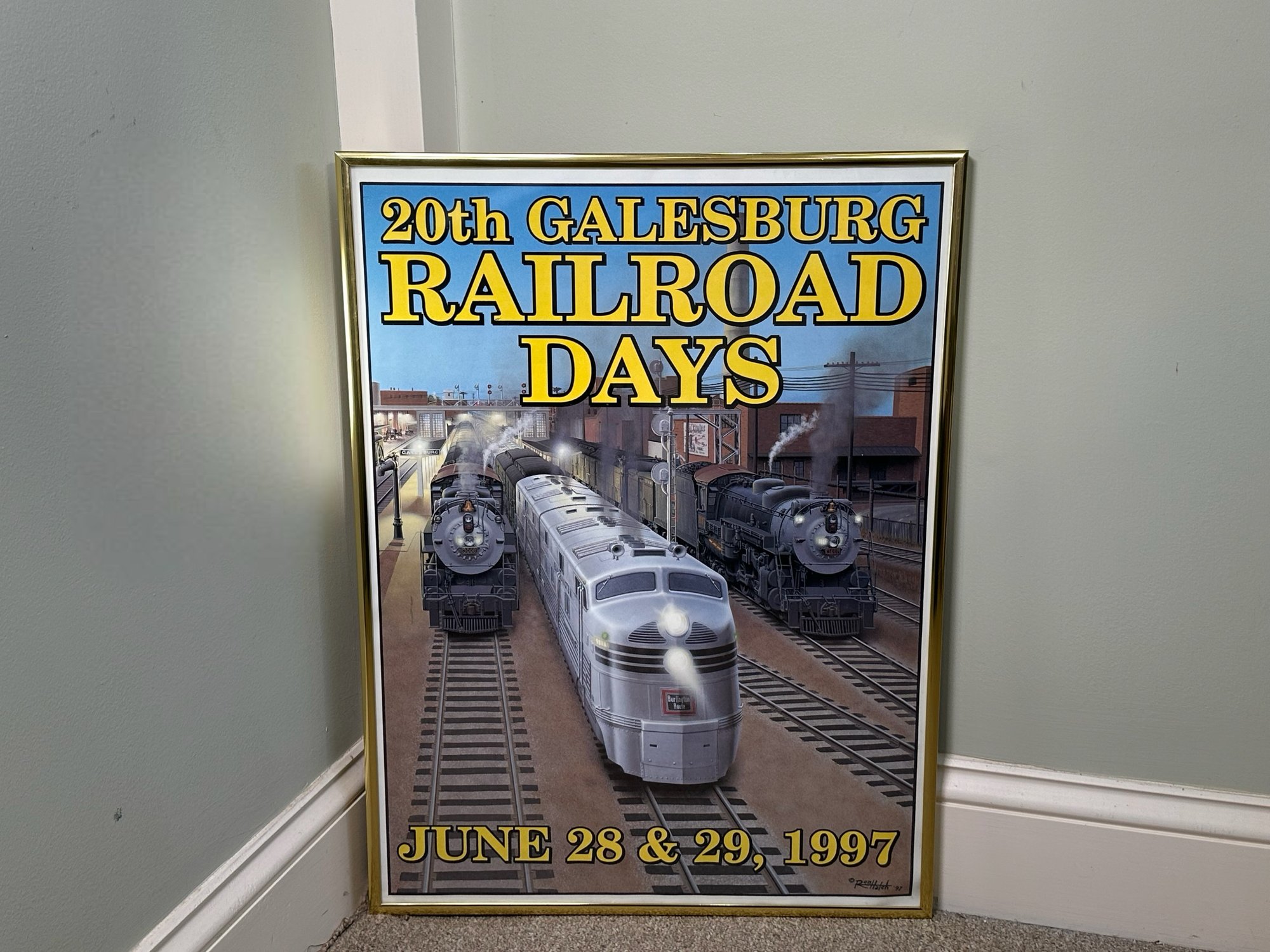 1997 Rob Hatch 20th Galesburg "Railroad Days" Framed Poster #40760388 ...