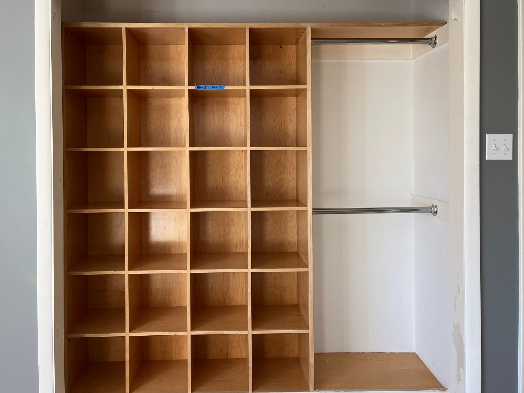 A Custom Crafted Built In Storage Cubby - 24 Individual Cubbies - Room ...