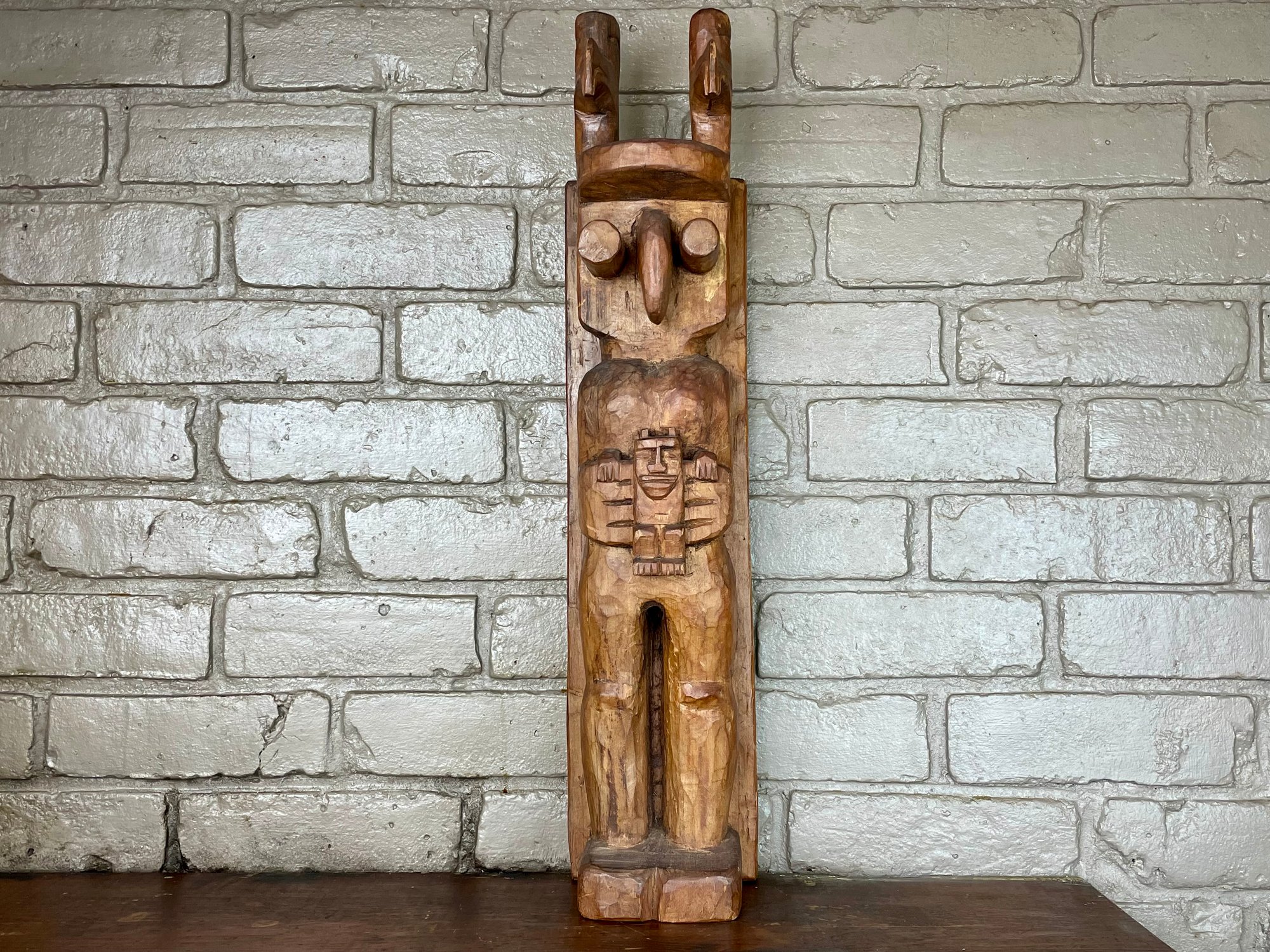 Circa 1950s Squamish Nation Wood Carved Statute, Signed Alex Julian ...