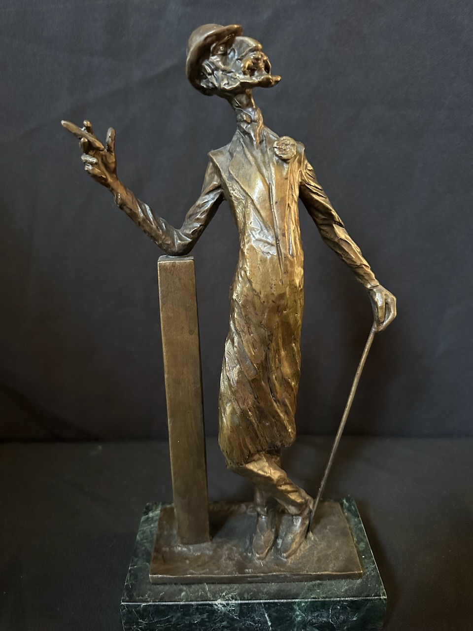 Two Y. Bekkerman Bronzes - Dapper Man And A Victorian Woman, Signed (2 ...