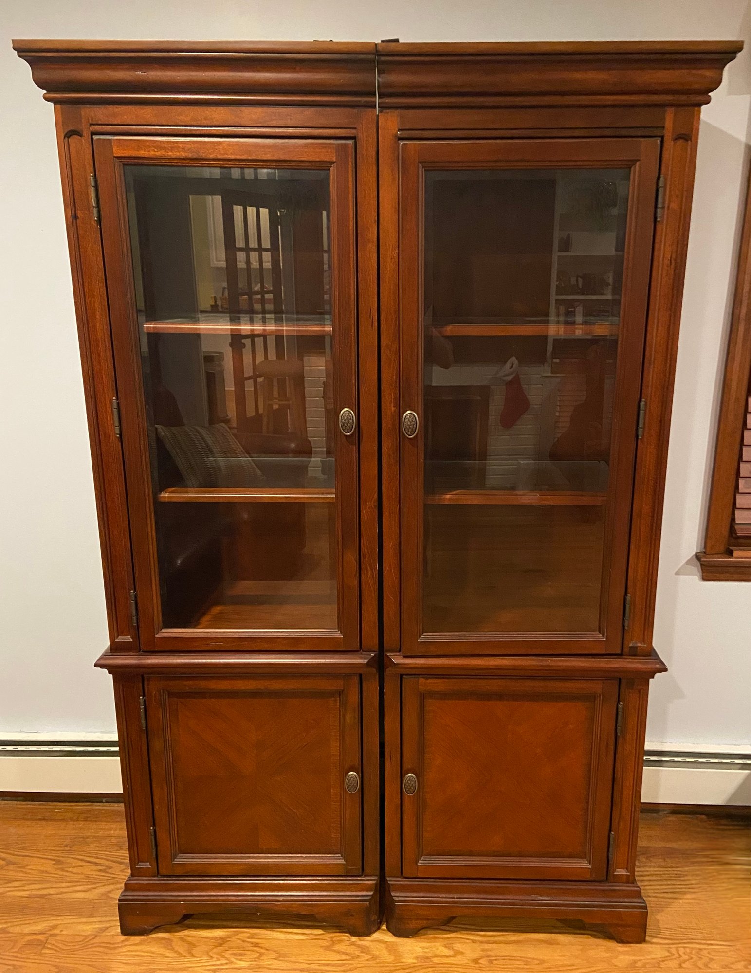 Two Matched Right And Left Side Bookcases From Universal Furniture ...