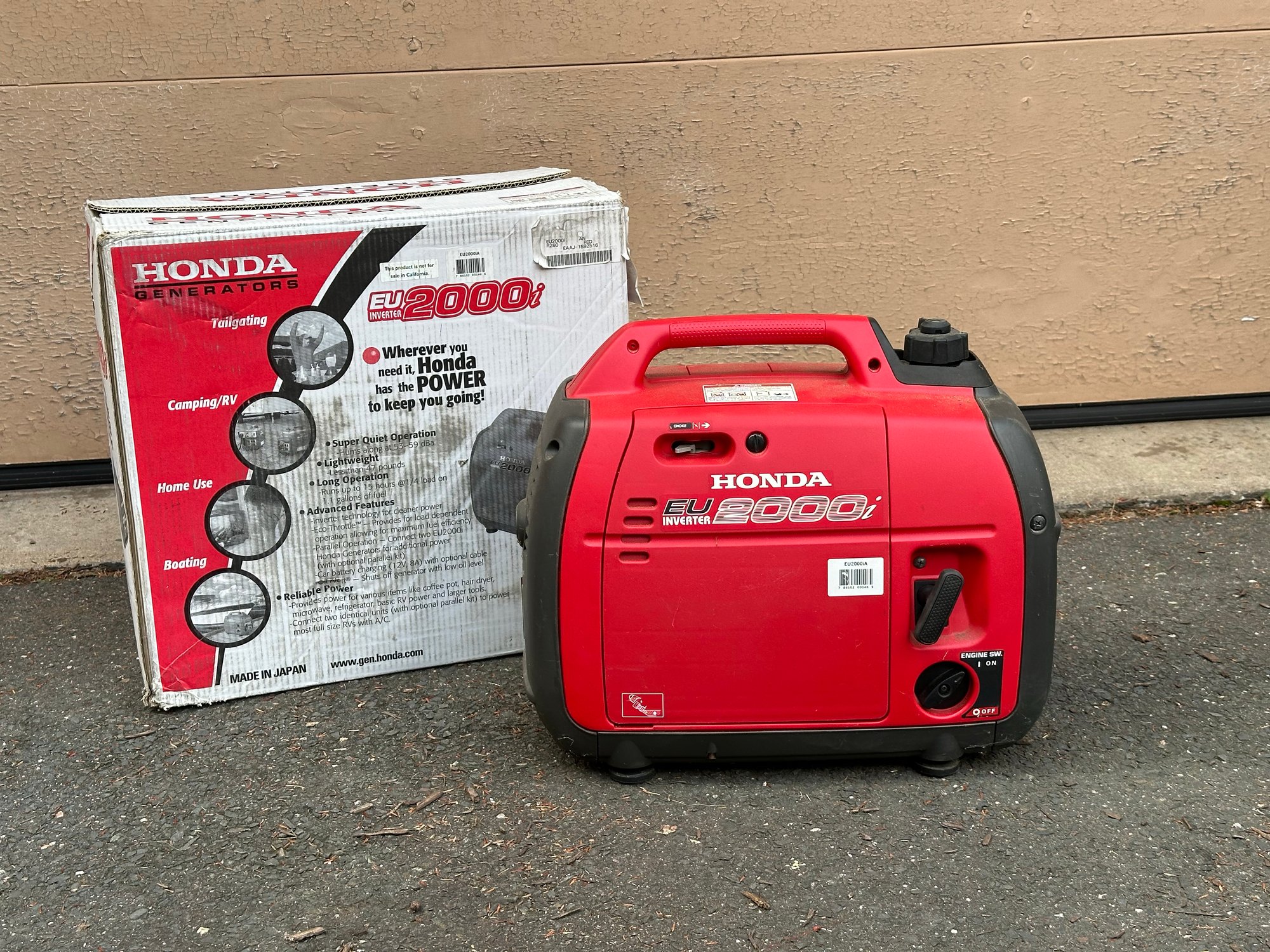 Honda EU2000i Portable Generator With Original Box #1972580 ...