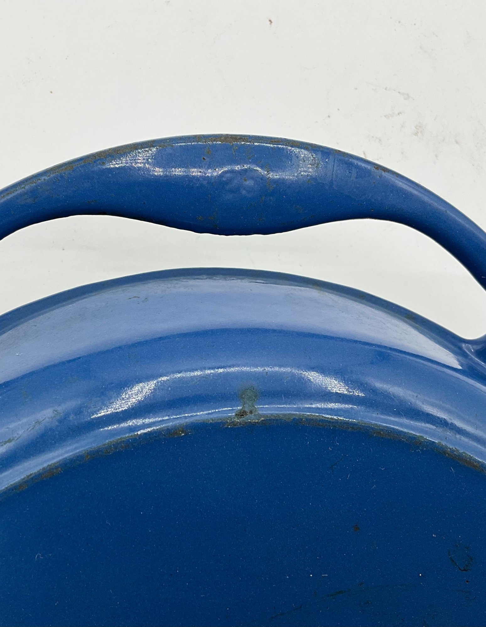 Vintage Le Creuset Heritage Tarte Tati Enameled Cast Iron Pan ~ Blue ...