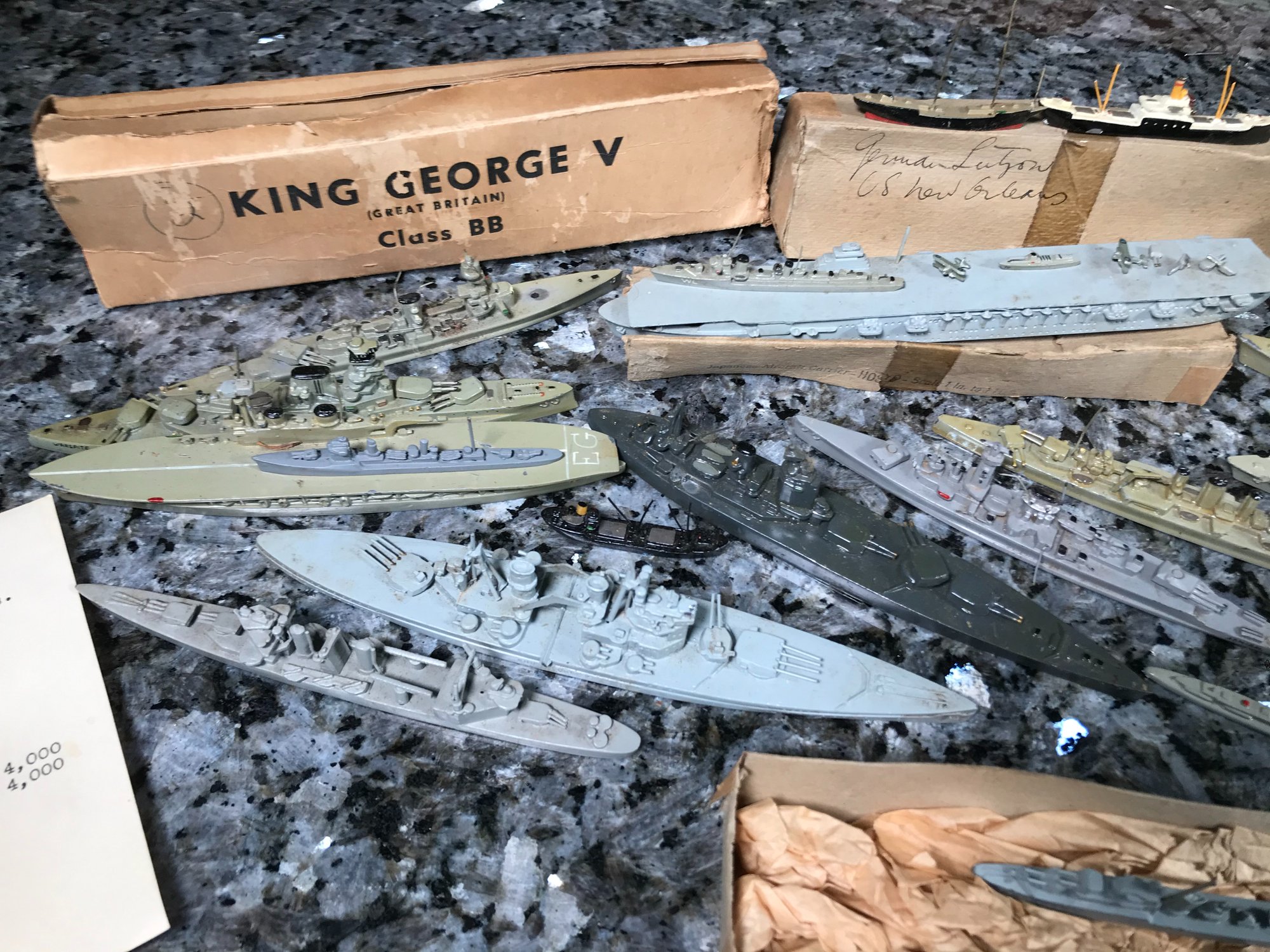 Very Cool Vintage Lead Battle Ship Models Over 25 Pieces - Was Going To ...