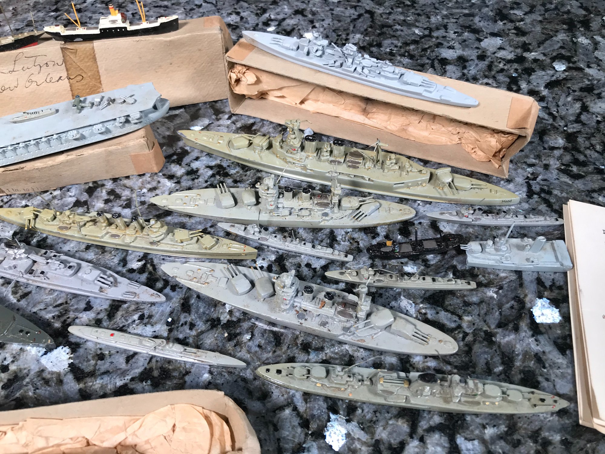 Very Cool Vintage Lead Battle Ship Models Over 25 Pieces - Was Going To ...