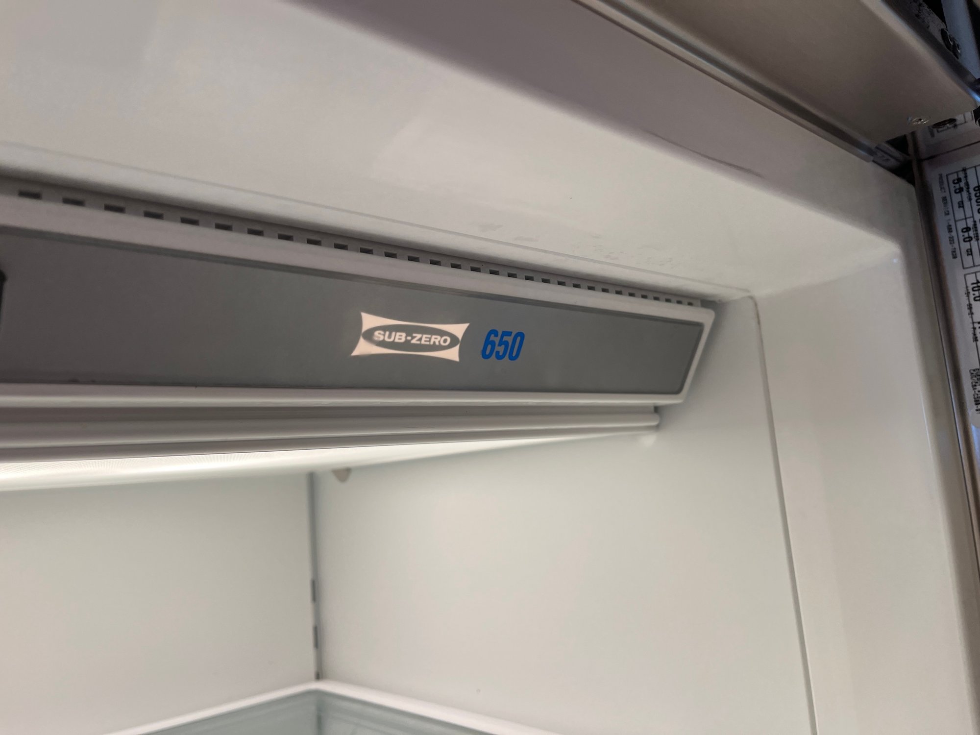 A Sub Zero 650 - 36 Inch - Fridge Over Freezer - Custom Panels ...