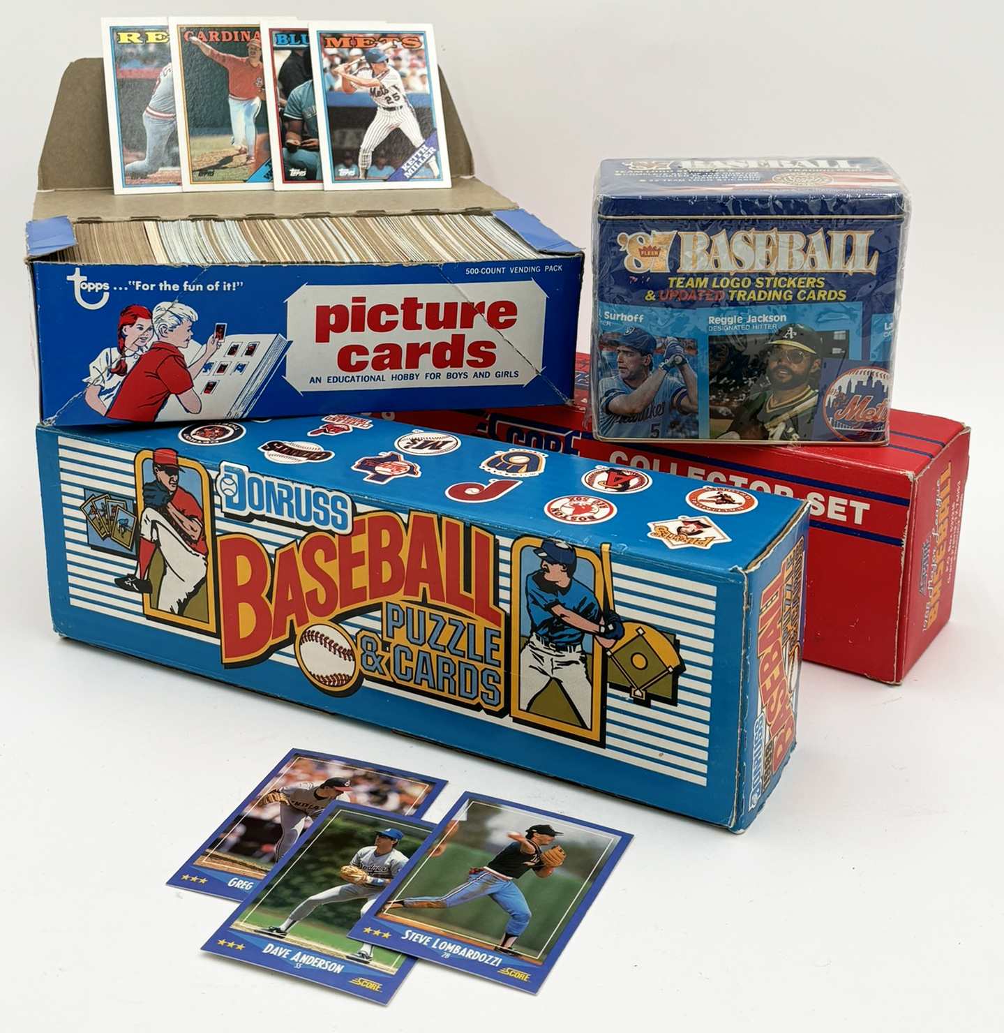 Vintage 1980's Baseball Cards - Collectible, Some New In Packaging ...