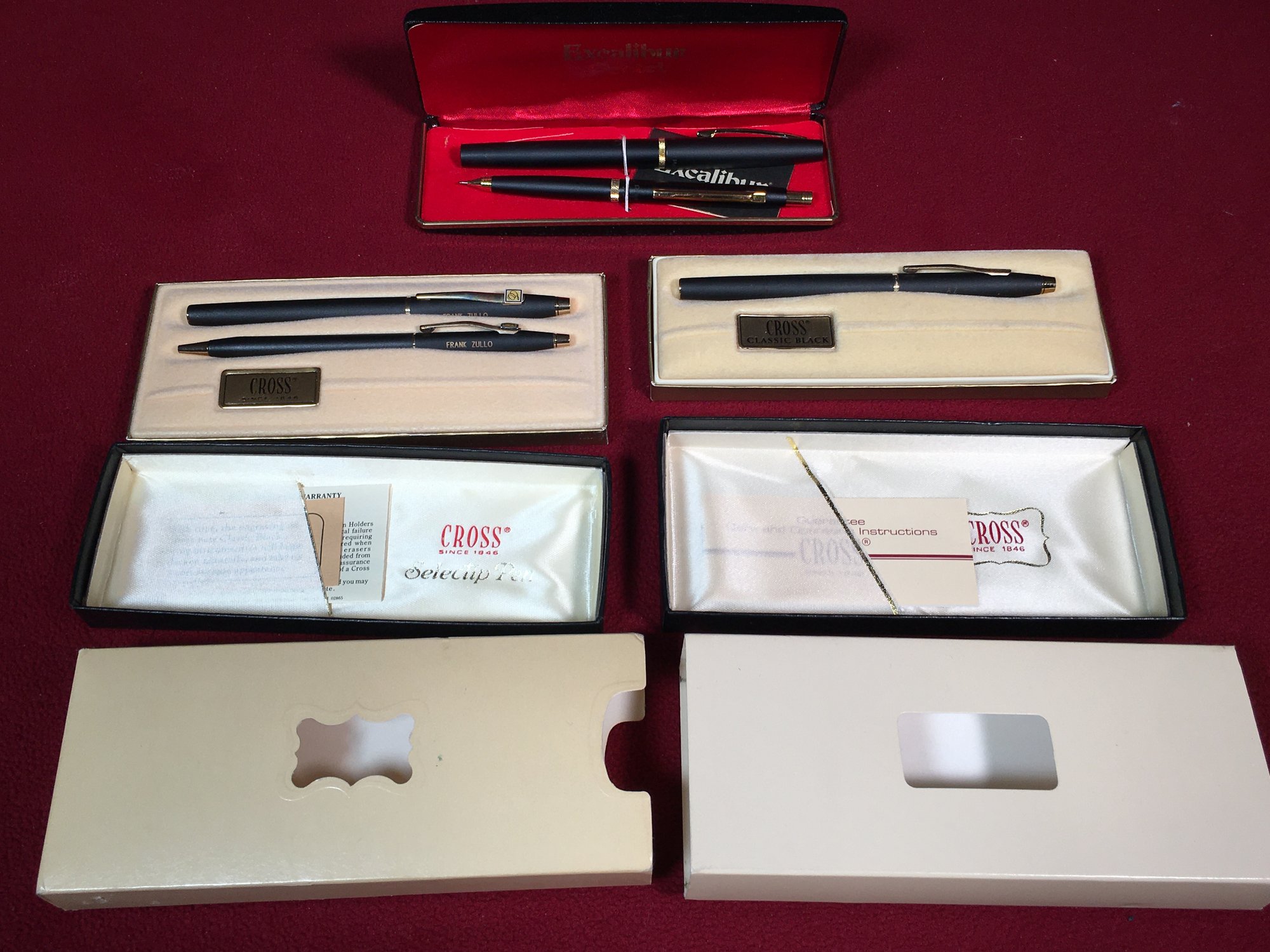 Lot Of Unused CROSS Pens - All Are Marked FRANK ZULLO As Far As We Can ...