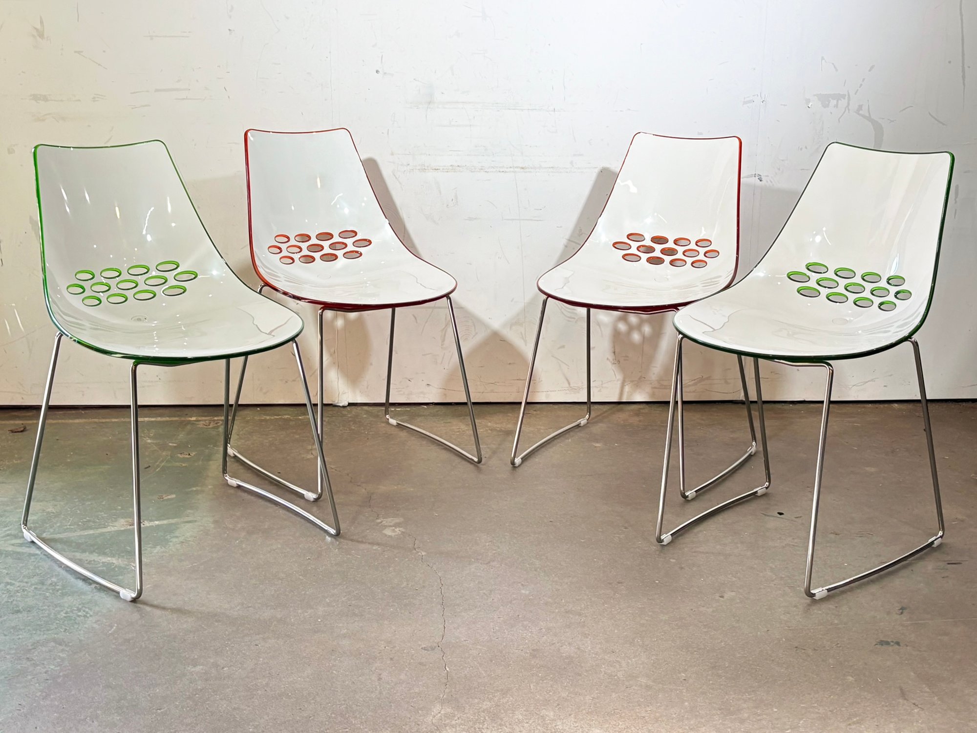 A Set Of 4 Italian Modern Jam 1059 Chairs BY Calligaris #40824215 ...