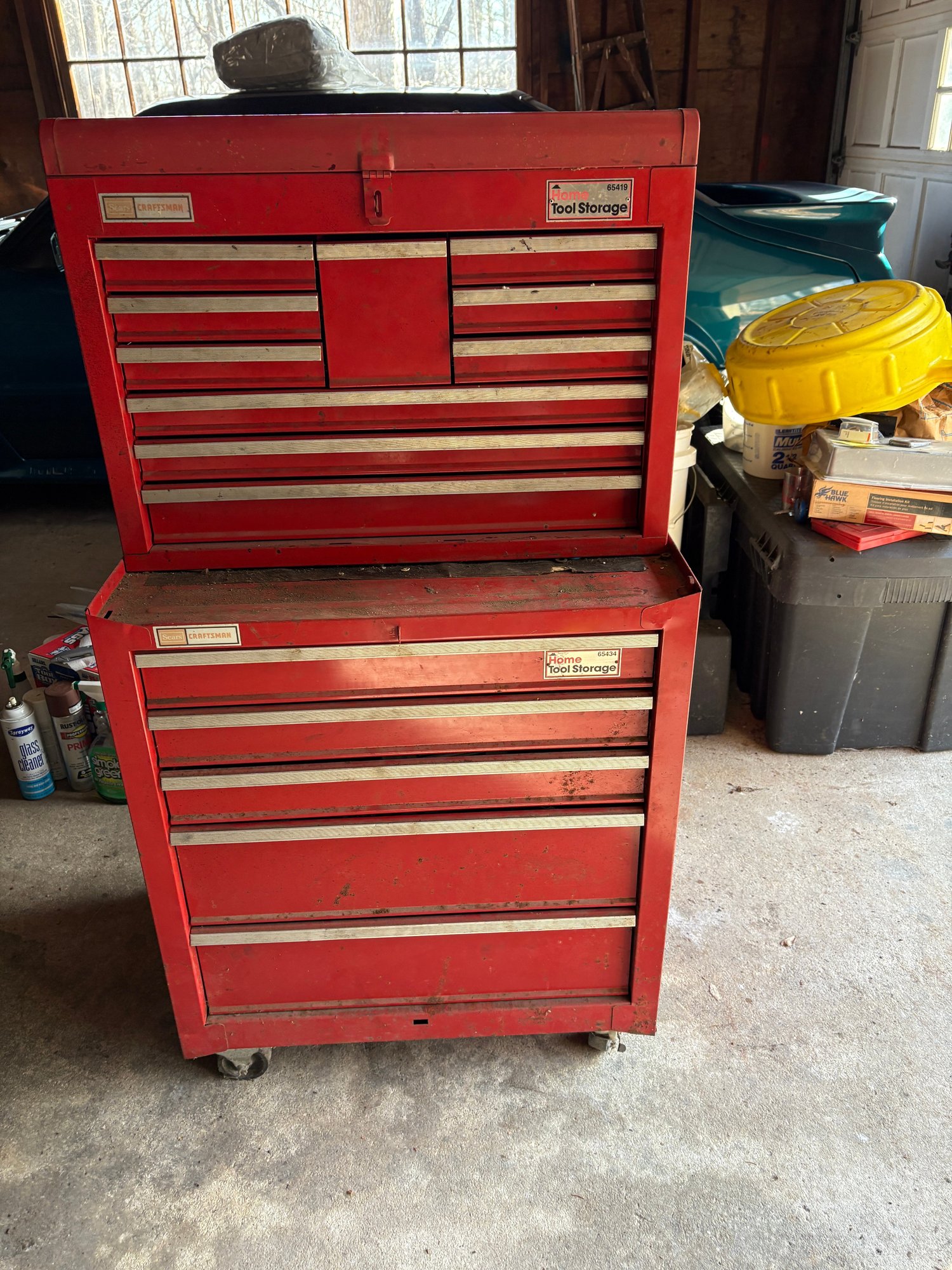 Sears Craftsman Two Tier Rolling Tool Chest With Content. #2252564 ...