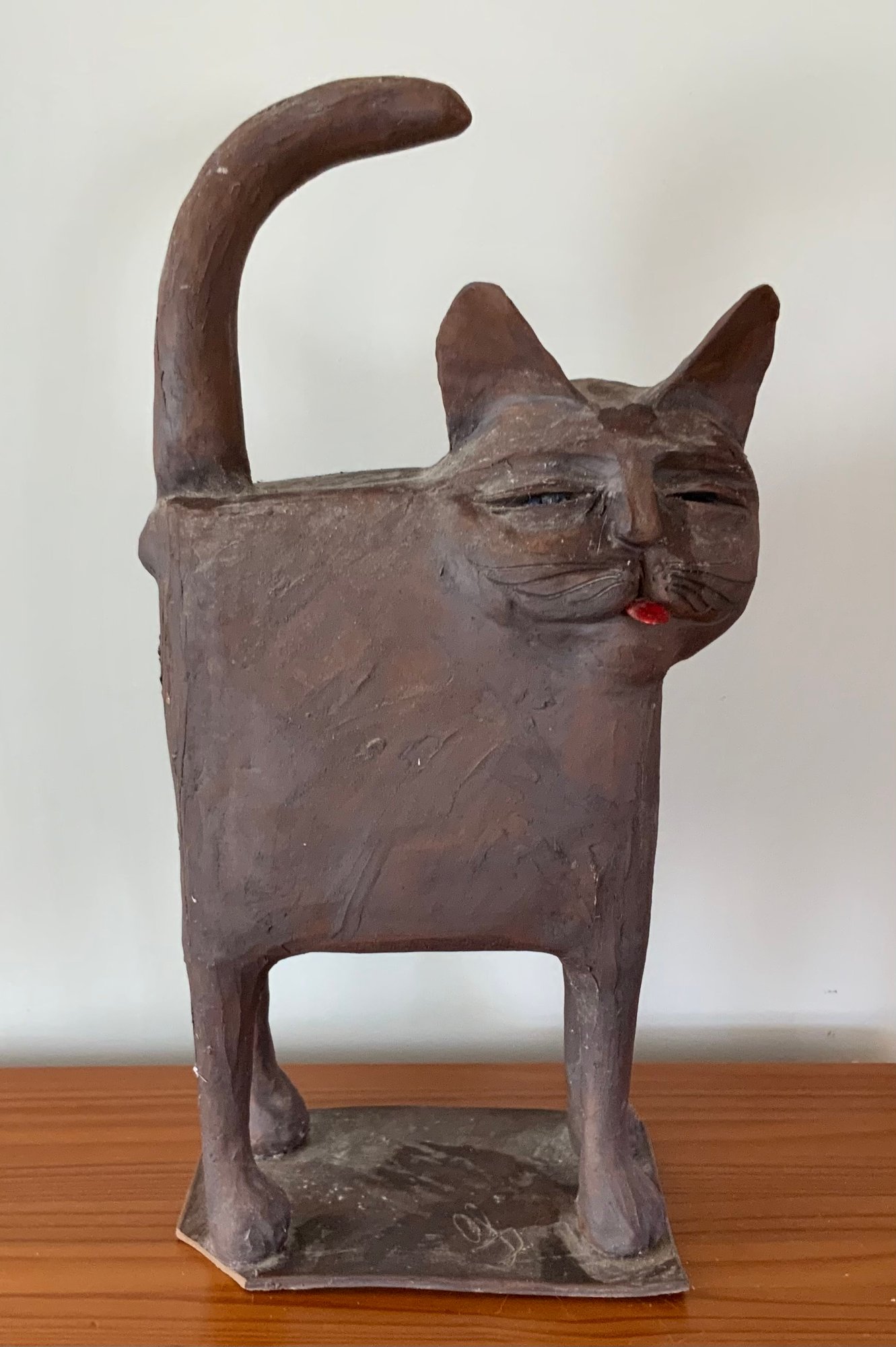 RARE Signed AL DAVIS STANDING CAT Sculpture/Statue #40742460 ...
