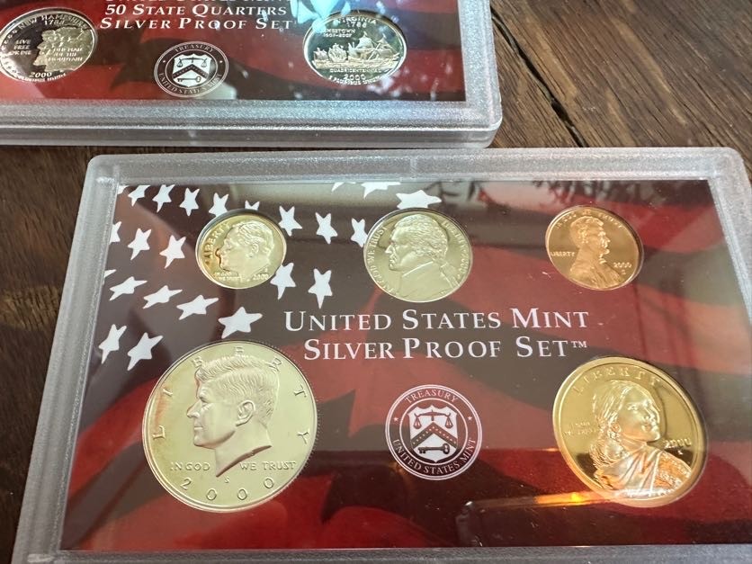 U S Mint 2000 Silver Proof Set With Box & COA #40844870 | Auctionninja.com