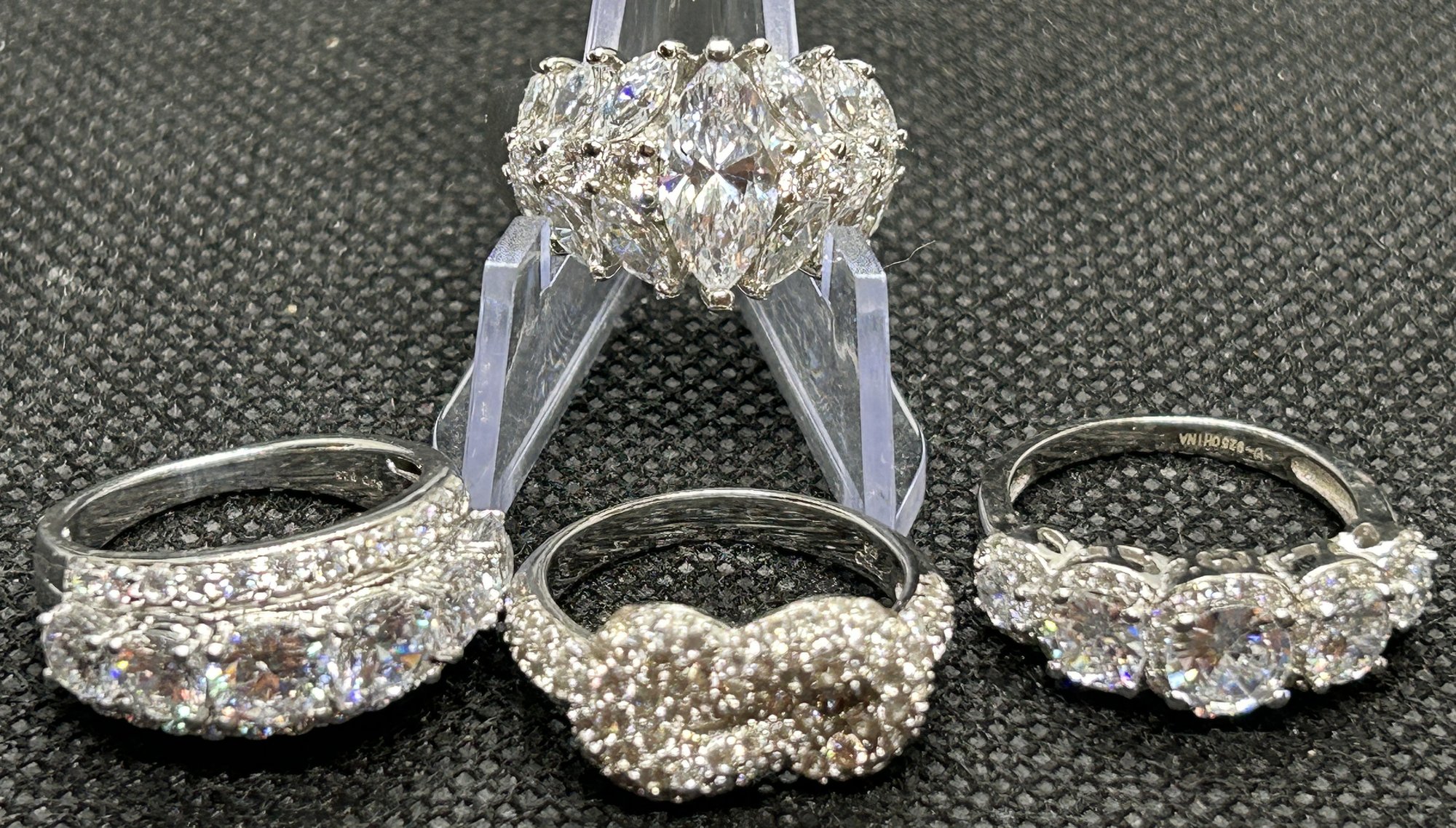 Collector's Lot Of 4 Sterling Silver Designer Rings- An Instant ...