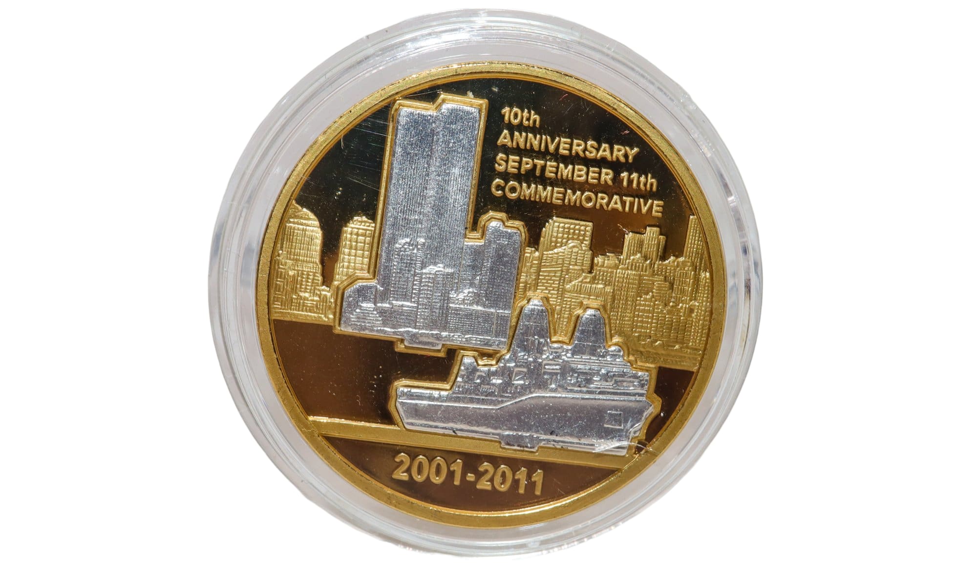 10th Anniversary September 11th Commemorative Coin Clad In 24k Gold ...