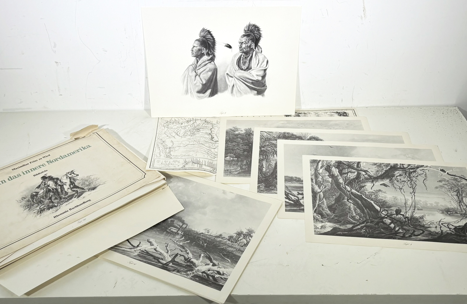 Vintage German Etchings Of North American Indians #40790249 ...