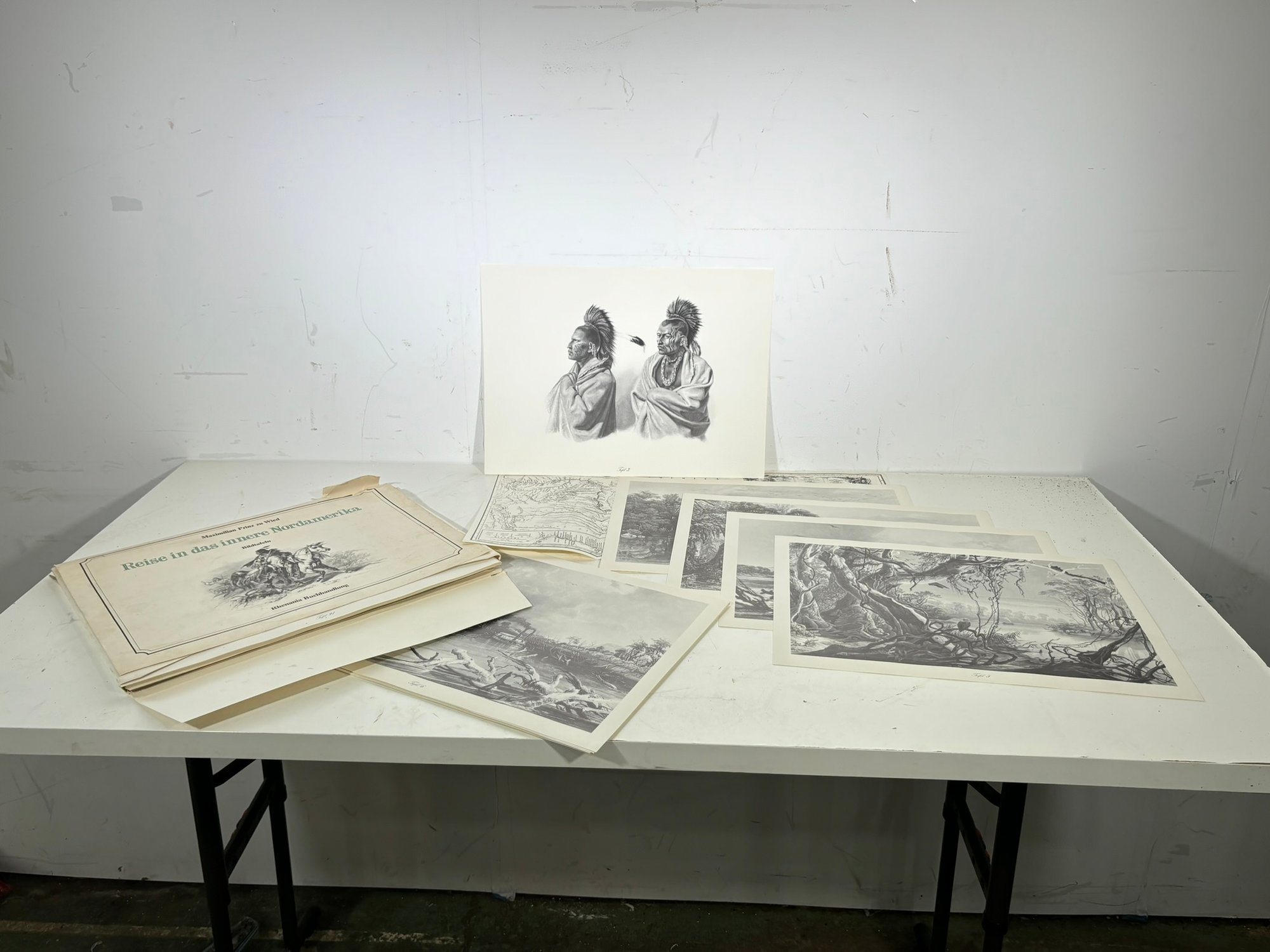 Vintage German Etchings Of North American Indians #40790249 ...