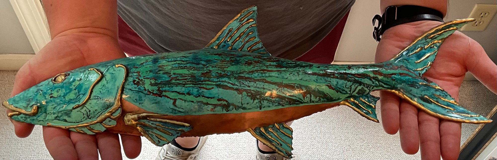 Decorative Metal Fish Signed By R. Krajov #1943190 | Auctionninja.com