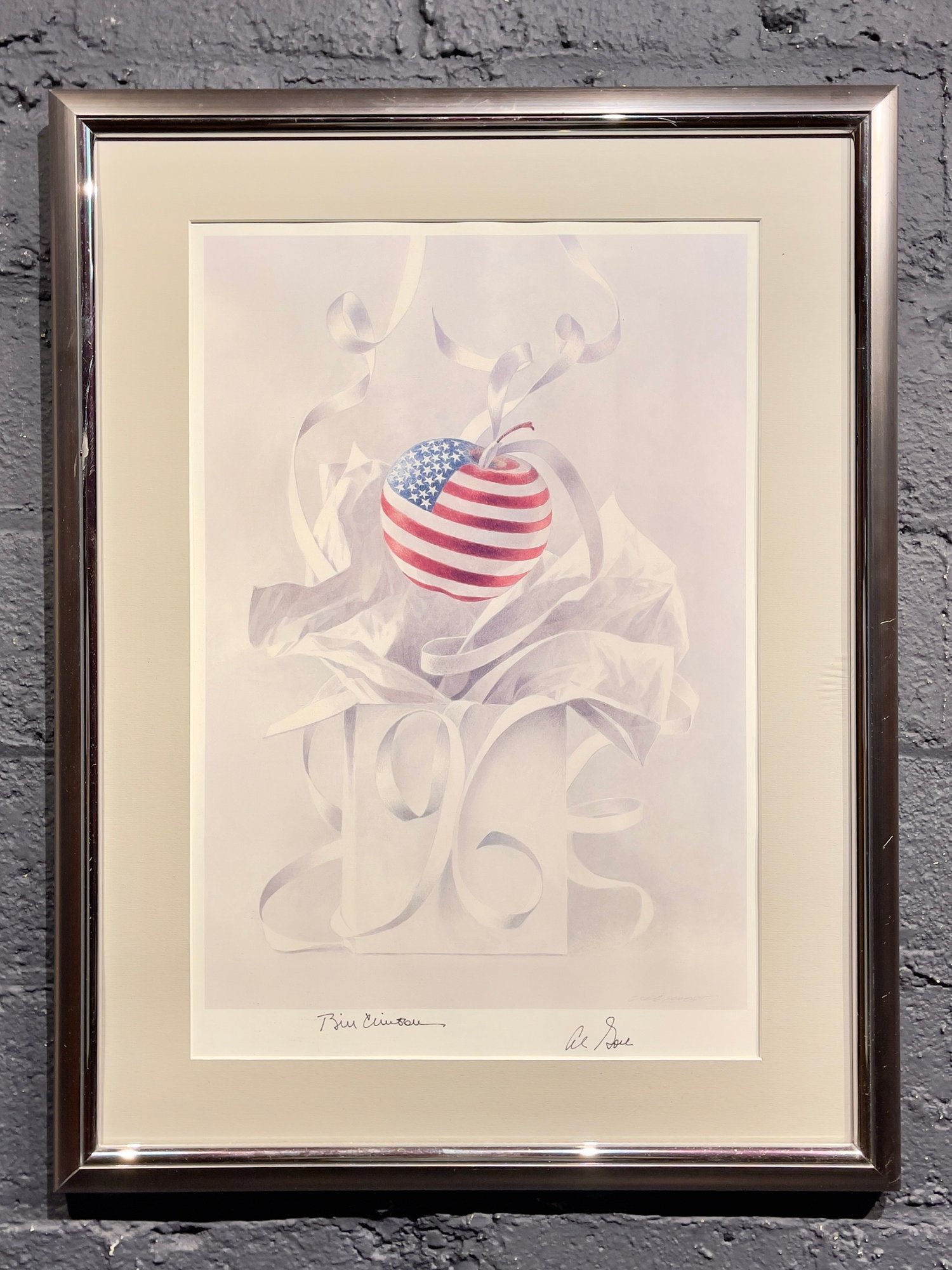 Rare Bill Clinton Al Gore Autographed Greg Mort NYC Big Apple Poster ...