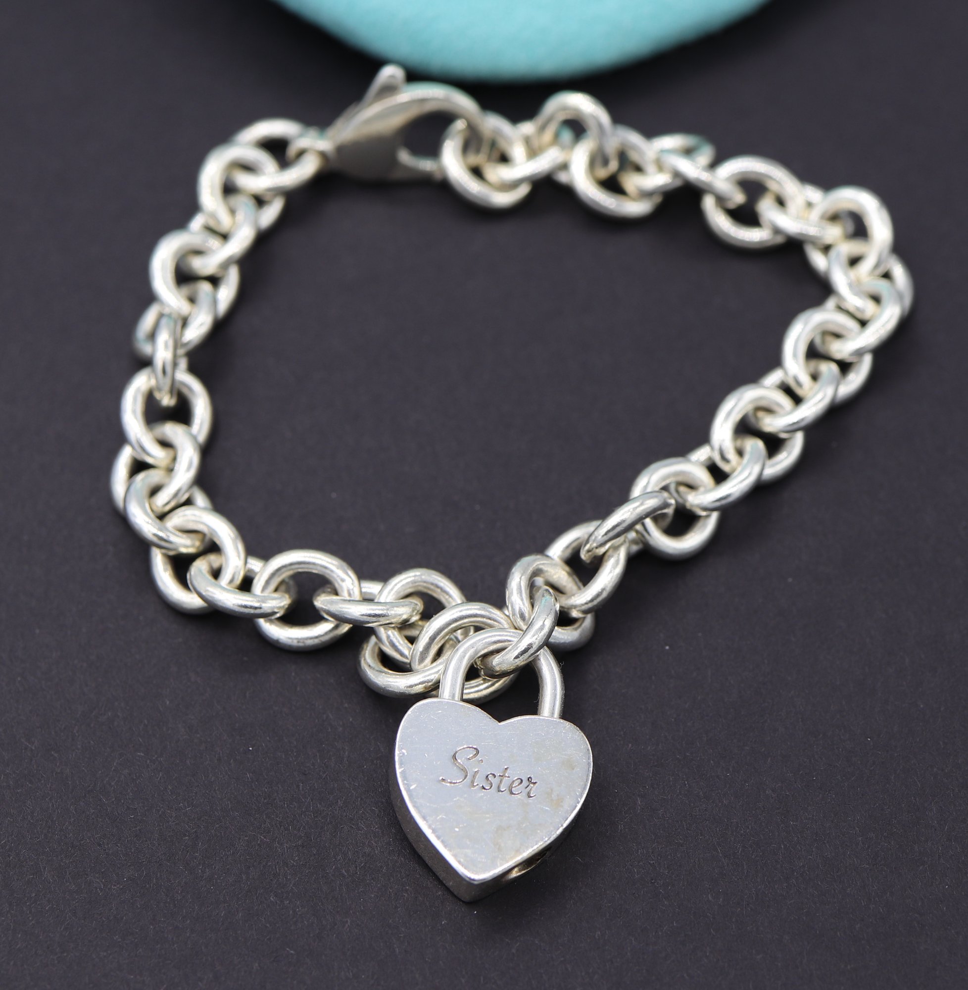 Tiffany & Co. Sterling Silver Heart Locket Bracelet #2094677 ...