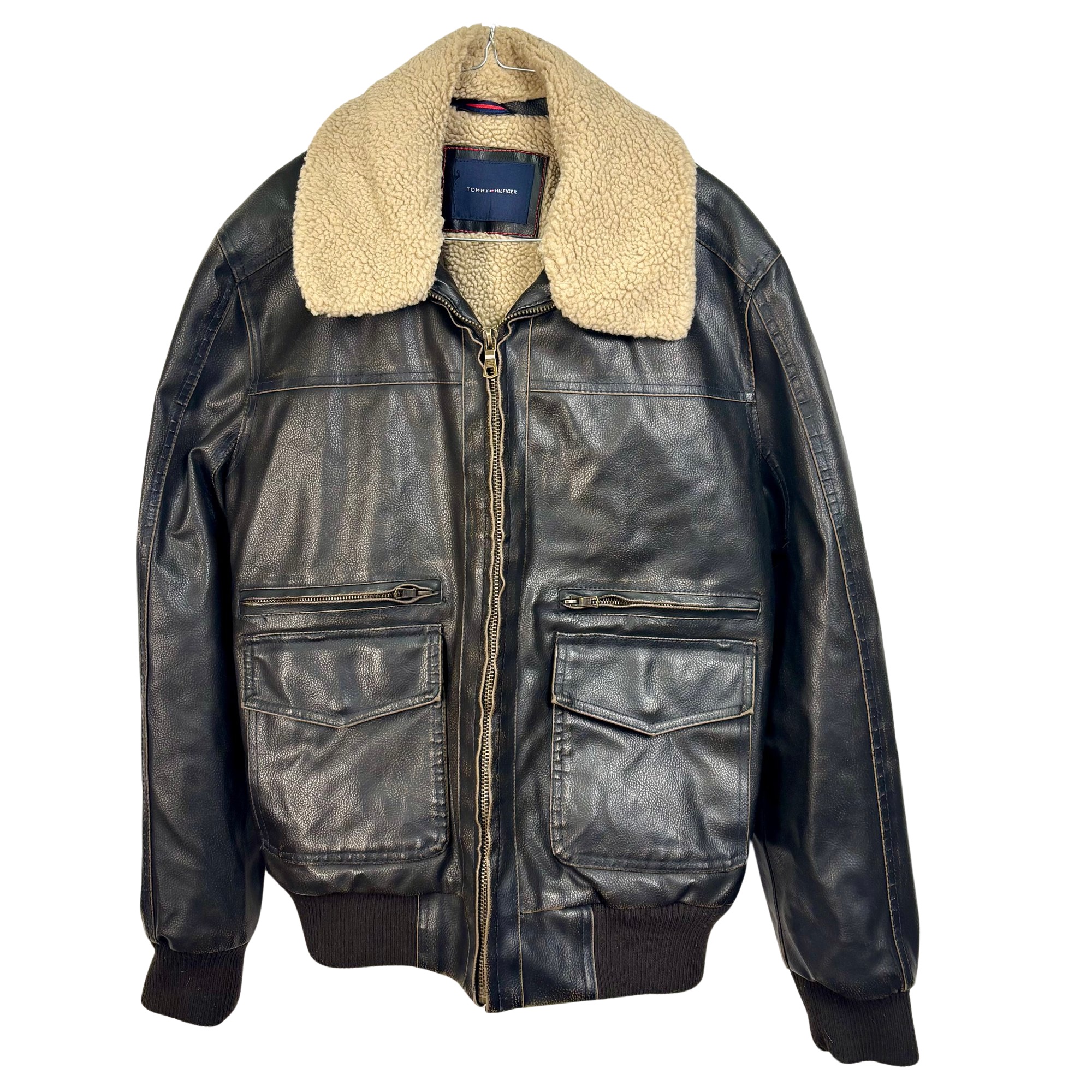 Tommy Hilfiger Faux Leather Jacket M Or L #2040594 | Auctionninja.com