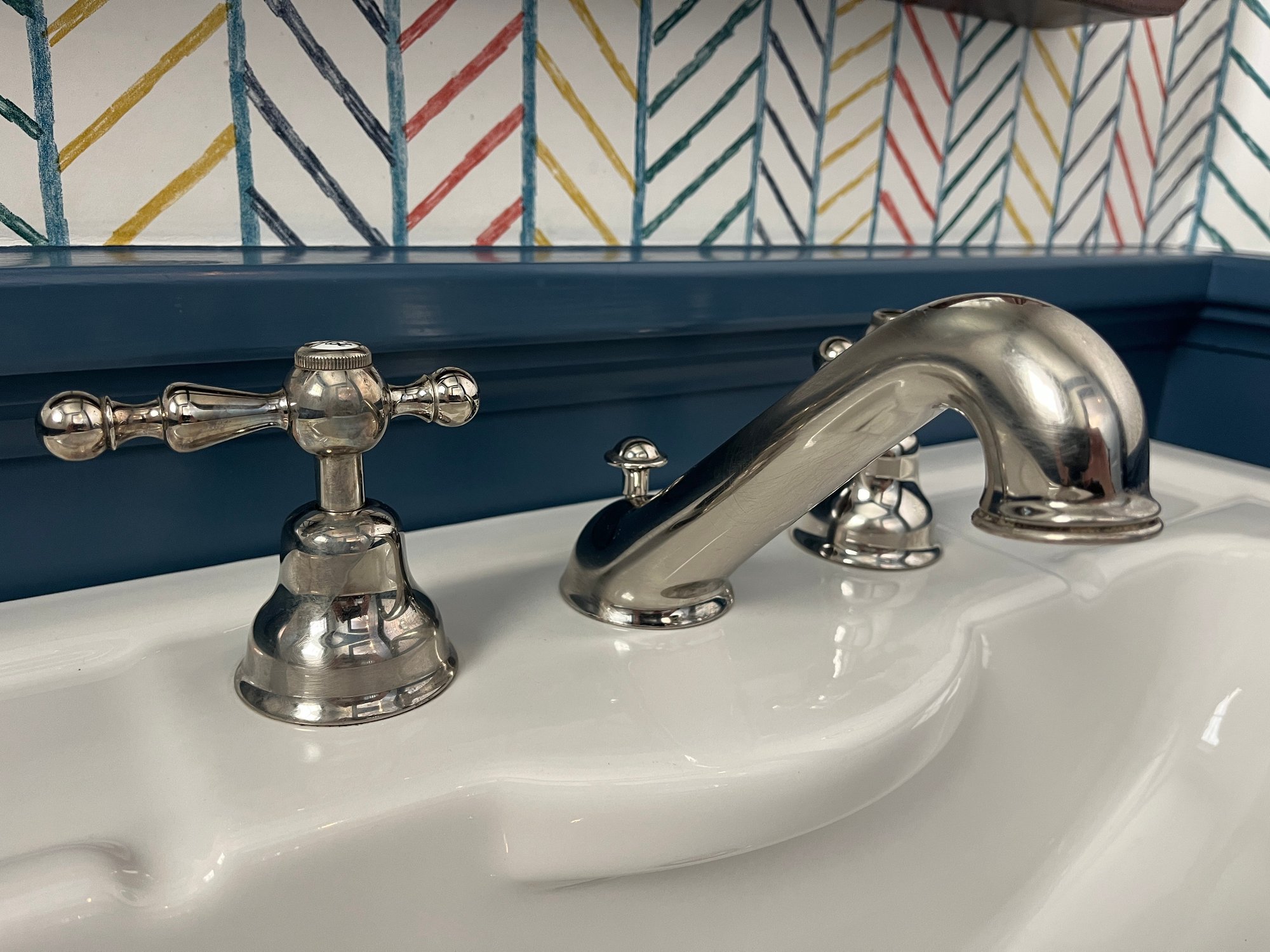 A Deco Style Wall Mounted - Chrome Sink Console #40870036 ...