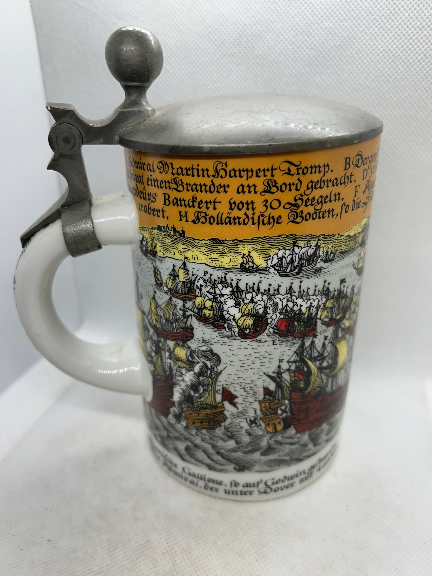 Antique German Regimental Stein With Naval Battle #1952581 ...