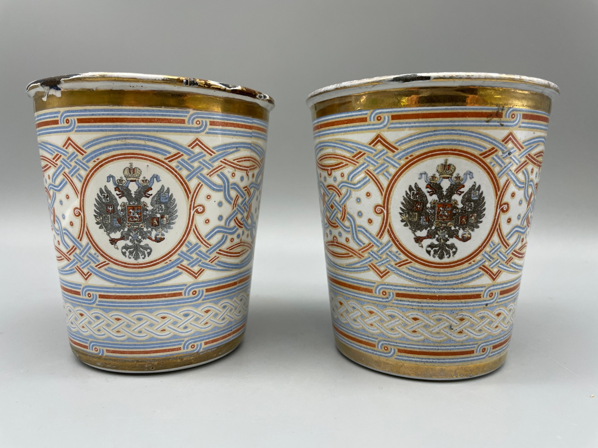 Pair Of Valuable 1896 Tsar Nicholas II Cup Of Sorrows- Beaker Khodynka ...