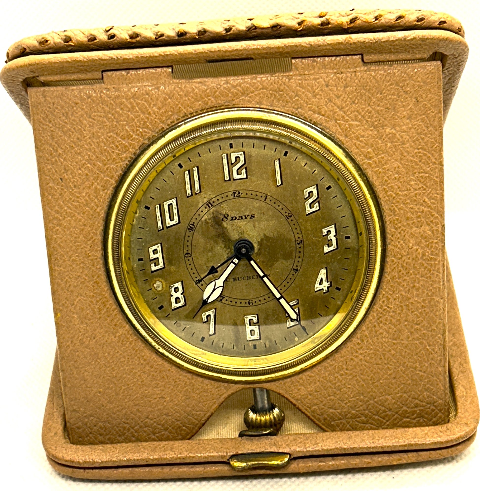 LUXURY Antique Circa 1920 CARL BUCHERER CAR/TRAVEL CLOCK- Art Deco Era ...