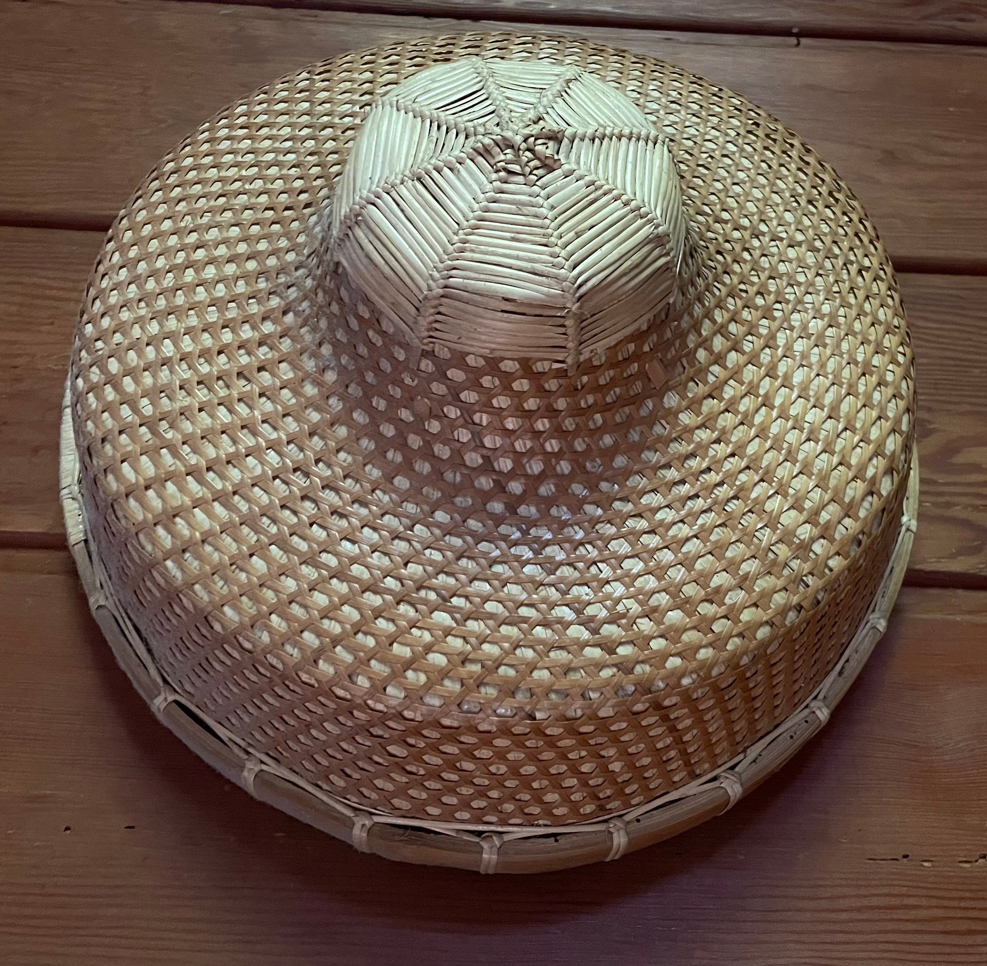 Vintage Asian Straw Hat - Elaborate Weaving #1969229 | Auctionninja.com