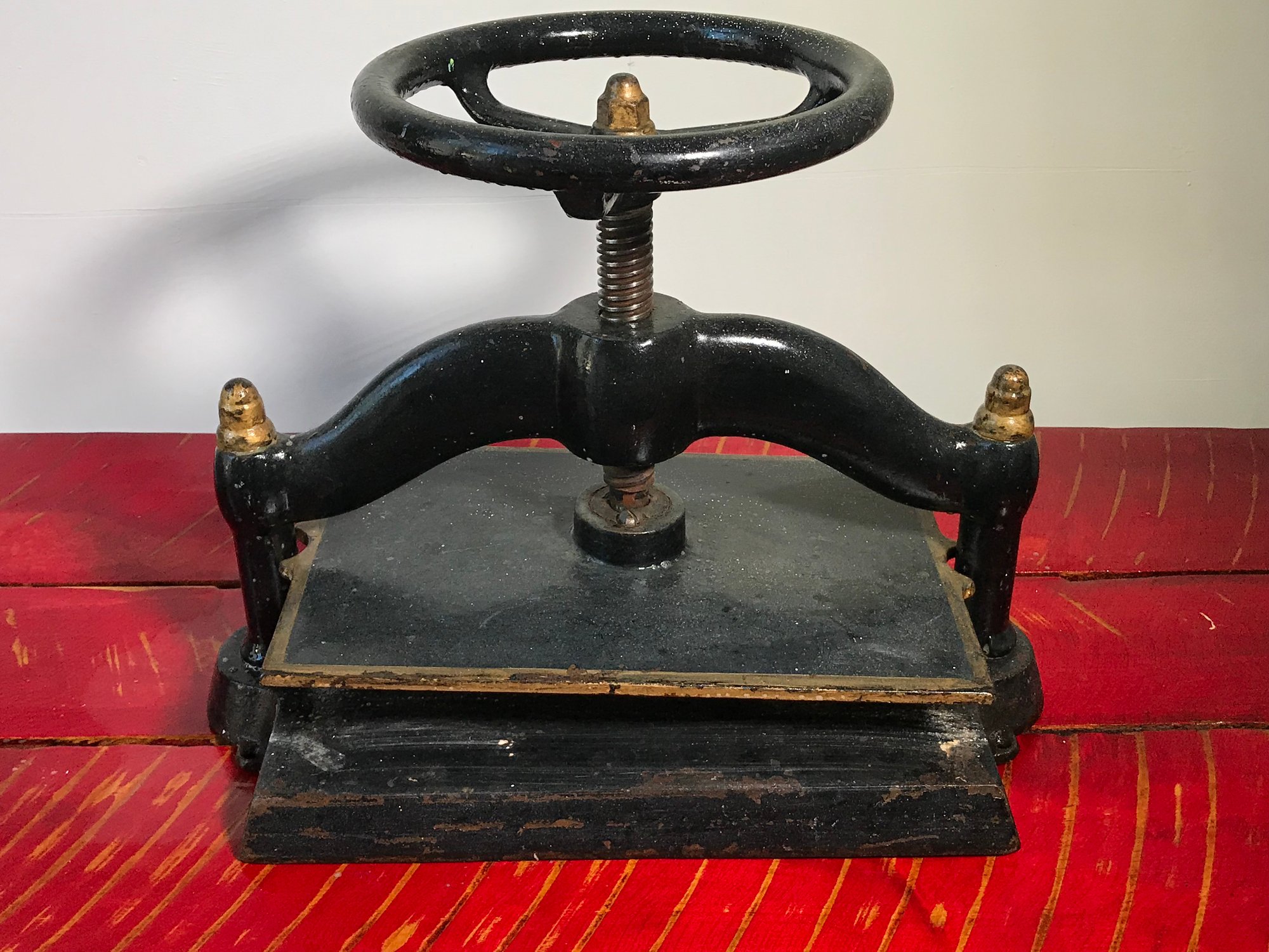 Incredible Antique Cast Iron Book Press - VERY HEAVY - Amazing Quality ...