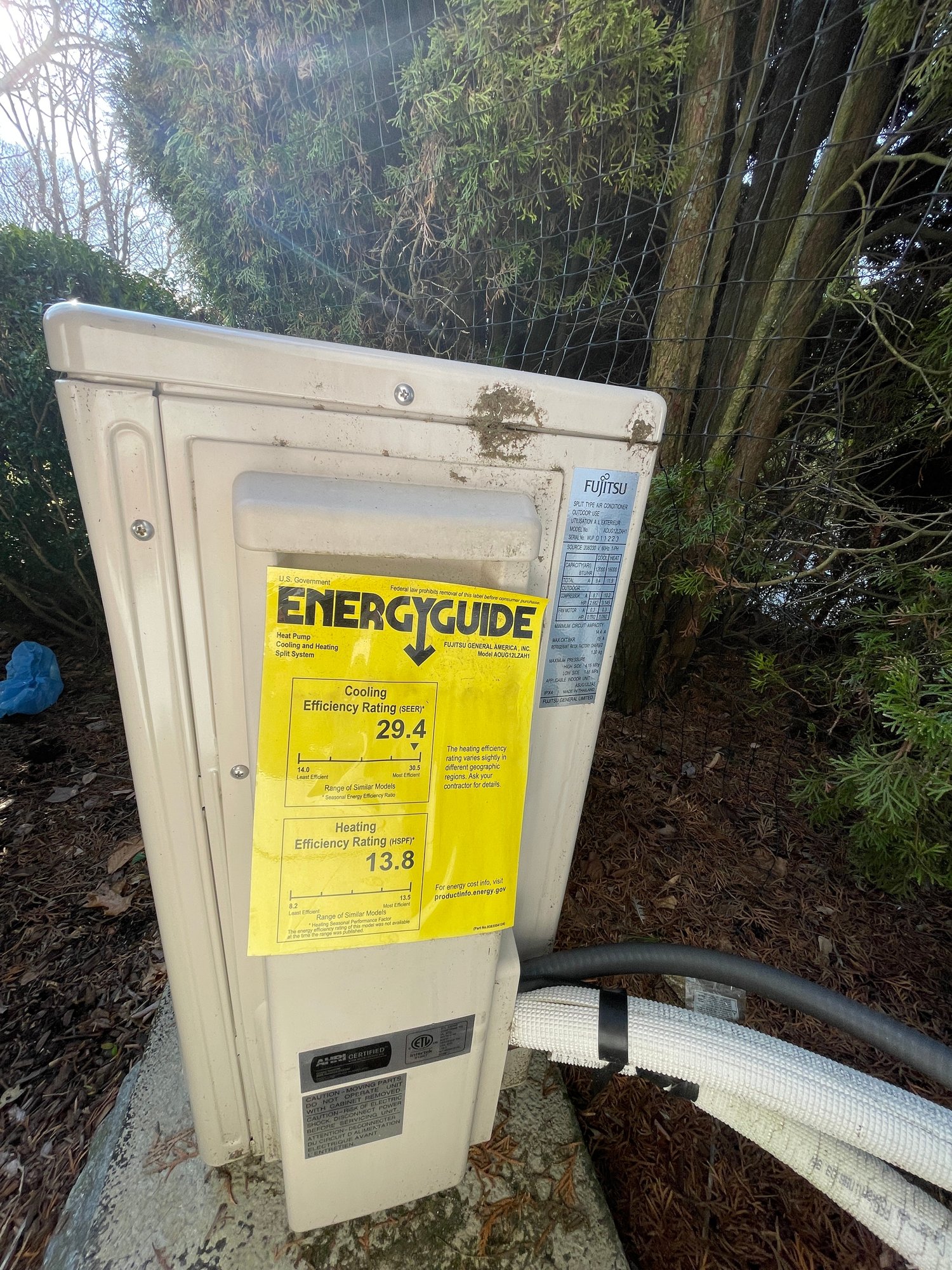 Fujitsu Halcyon DC Inverter - Ductless Mini-split HVAC System - Approx ...