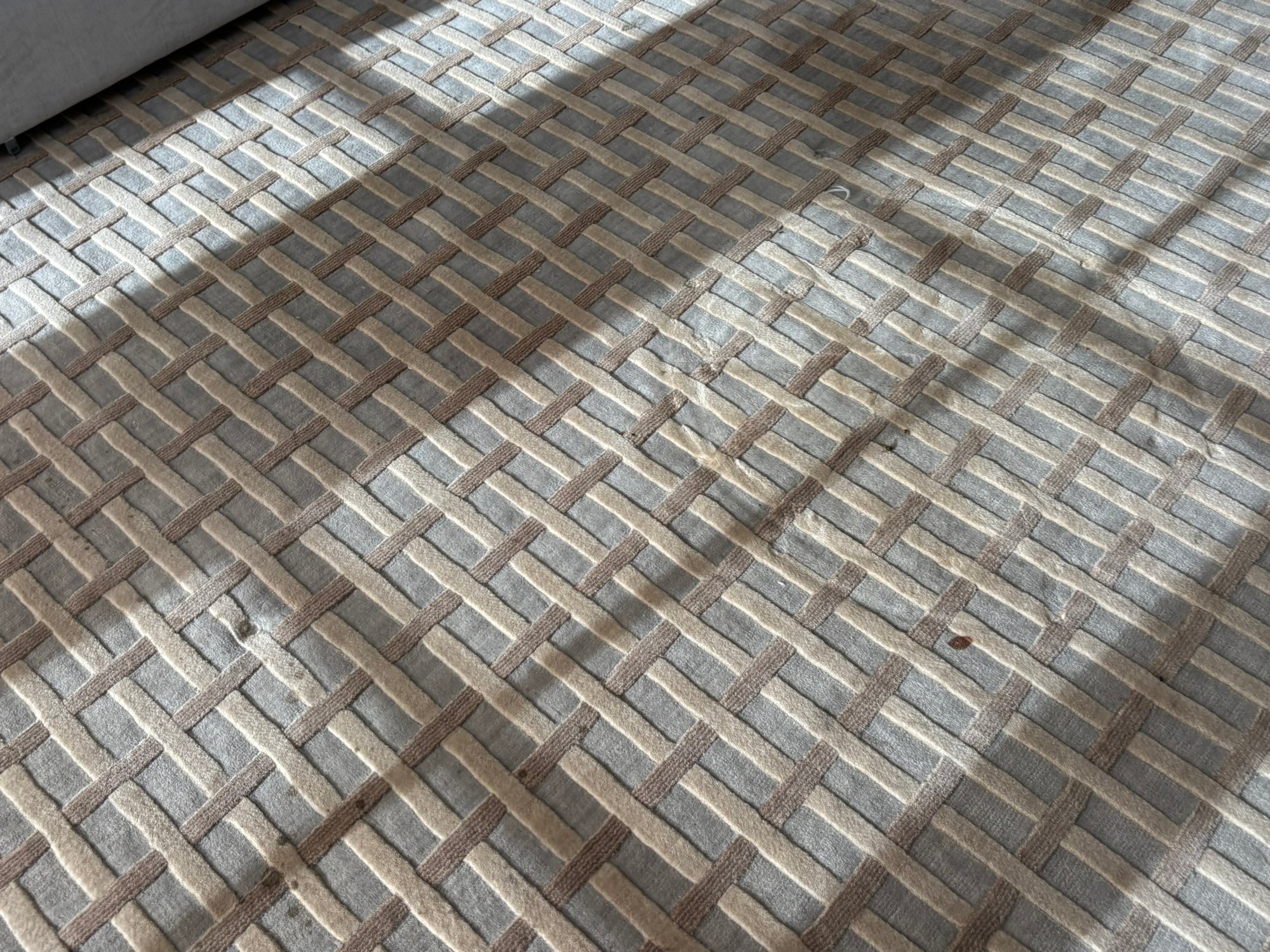 A Large Modern Silk And Wool Mix Area Rug, Possibly Ben Solemani ...