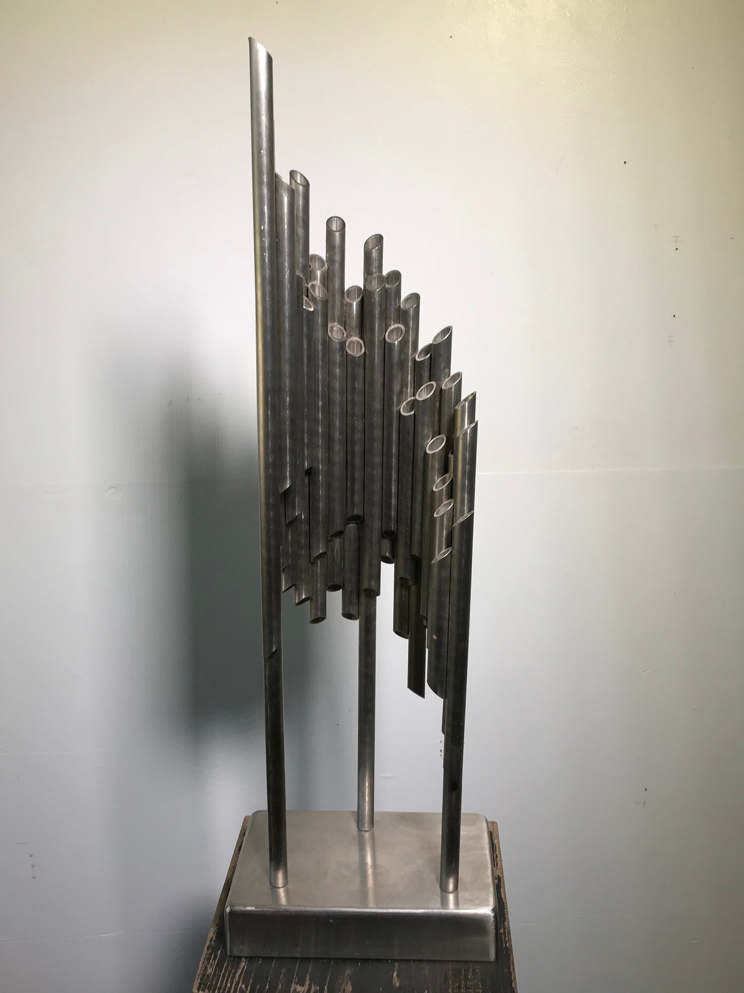 Unusual All Stainless Steel Modern Sculpture Signed V UDO ? VUDO ...