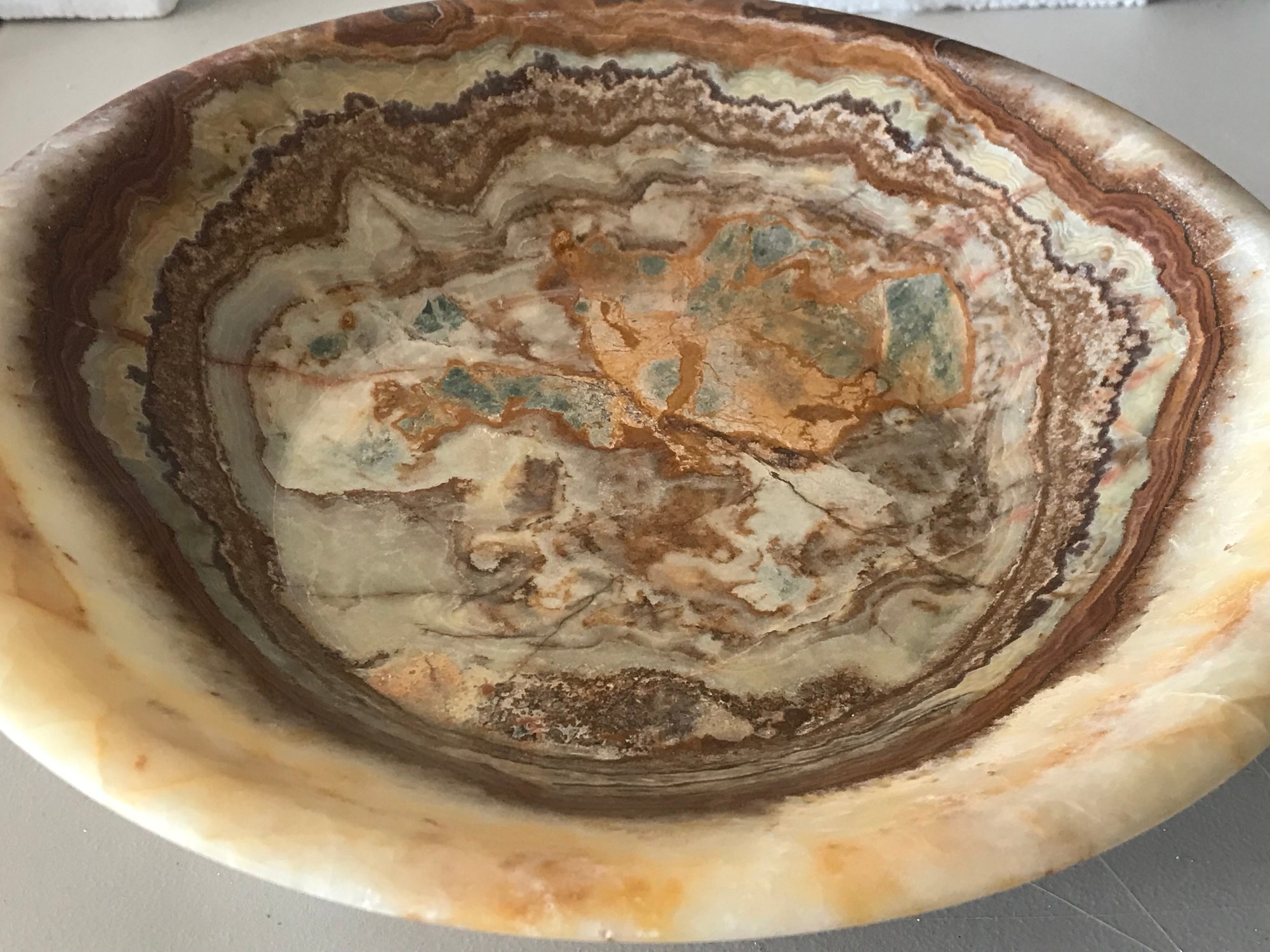 Gem Stone Bowl, 8 LB 9 Oz, 12 Inch Diam, 5 Inch Tall #2204771 ...