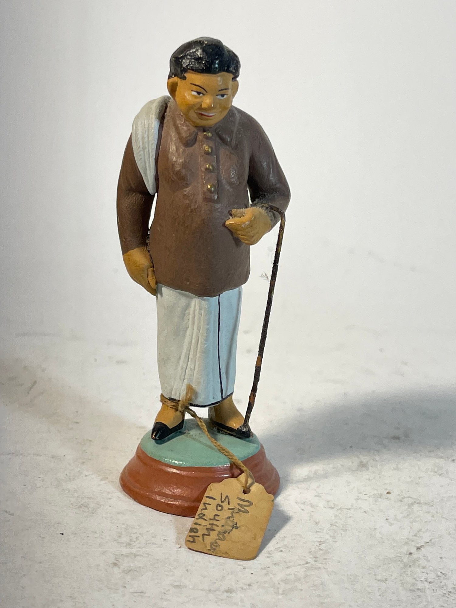 Antique Red Ware Pottery Hand Painted India Indian Soldier Figure ...