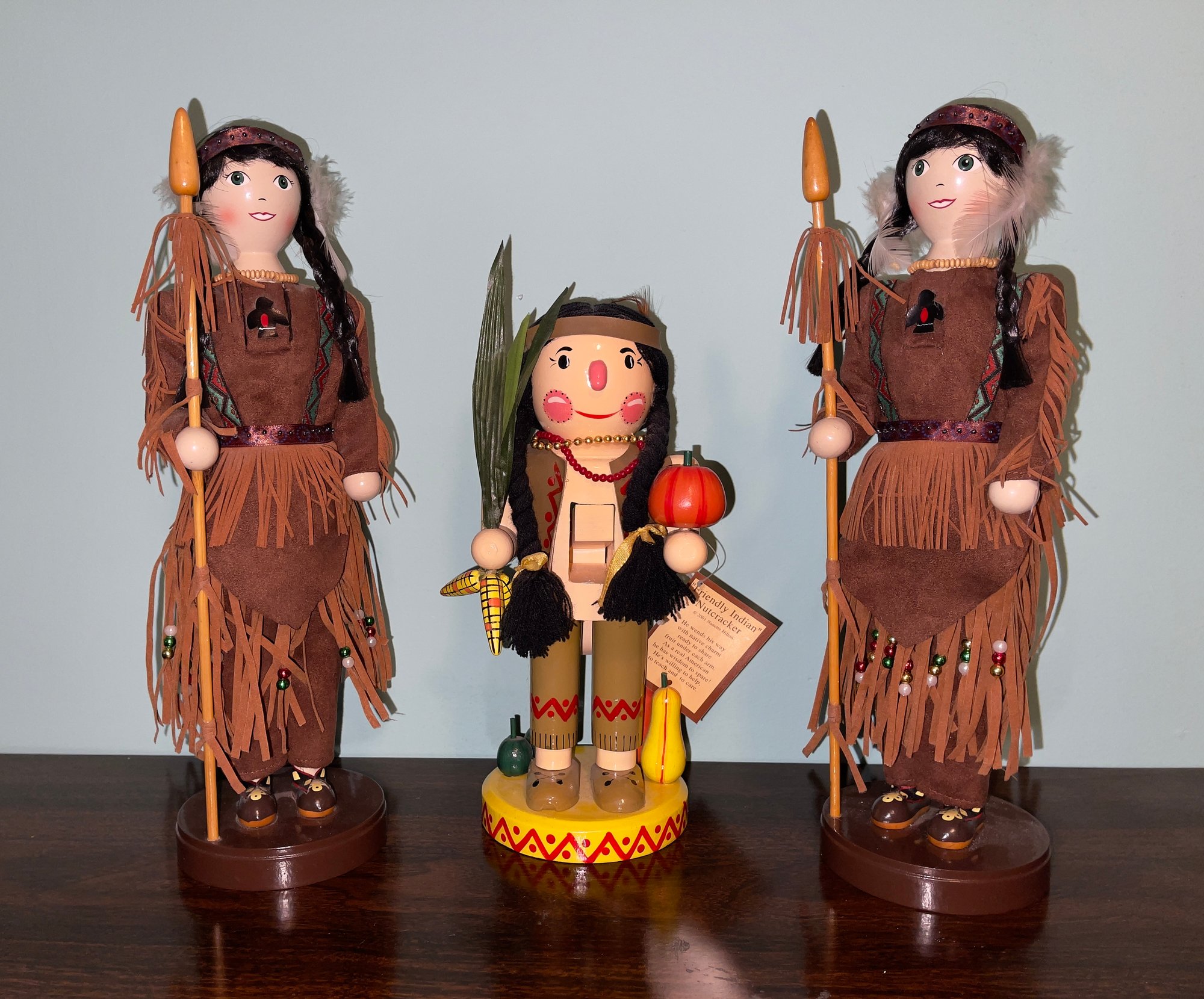 Set Of 3 Native American Nut Crackers #1973535 | Auctionninja.com