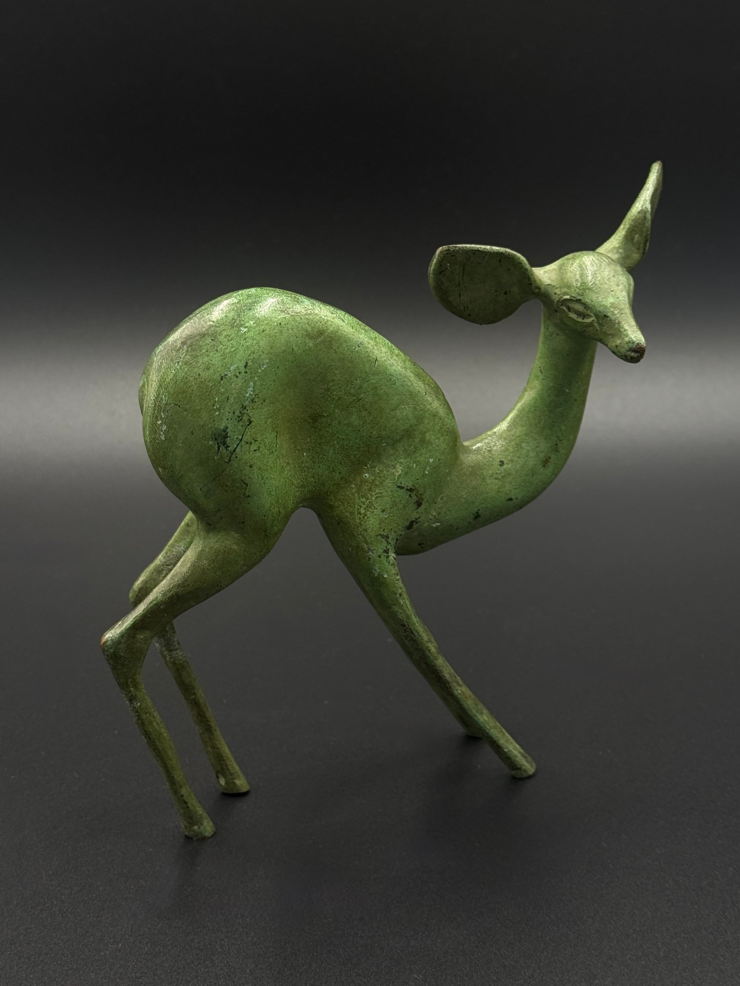 ADD Roah Schorr (Swiss 1901-1991) Mother & Fawn Mid Century Bronze ...
