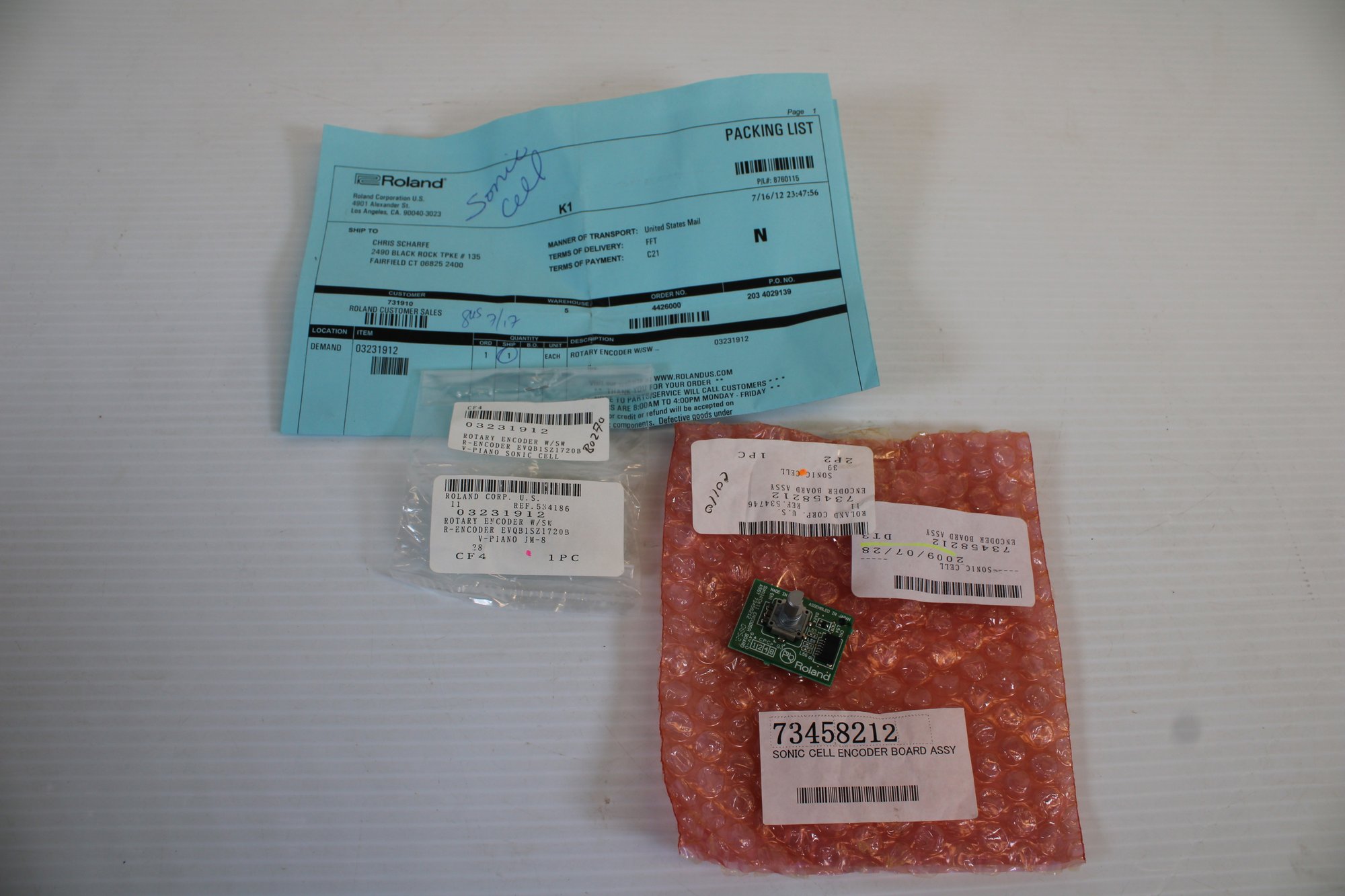 Roland Sonic Cell Encoder Board & Rotary Encoder #1927657 ...