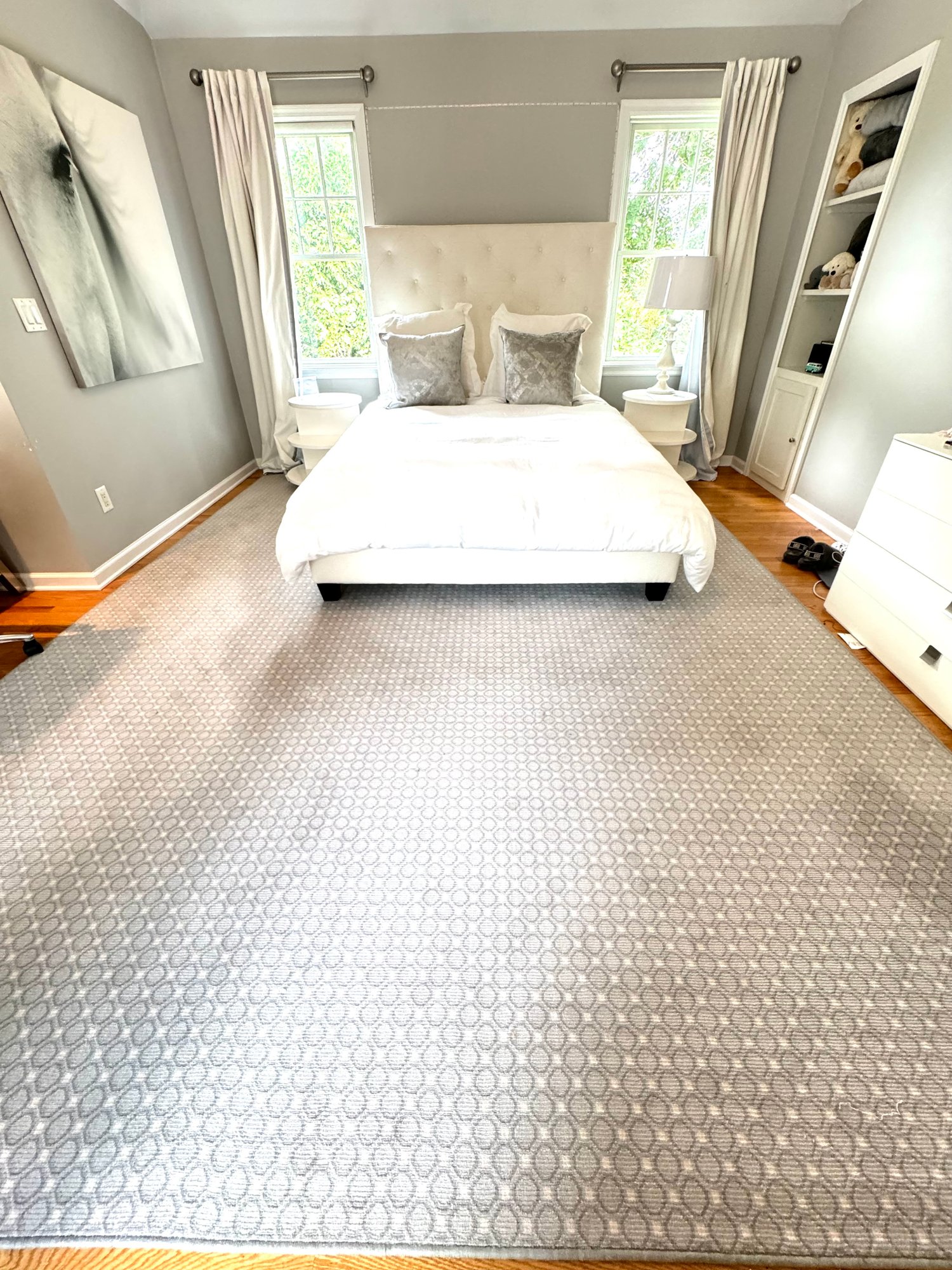 Redi Cut Custom Flat Weave Wool Carpet In Grey Tones 14 X 11 (LOC: W1 ...