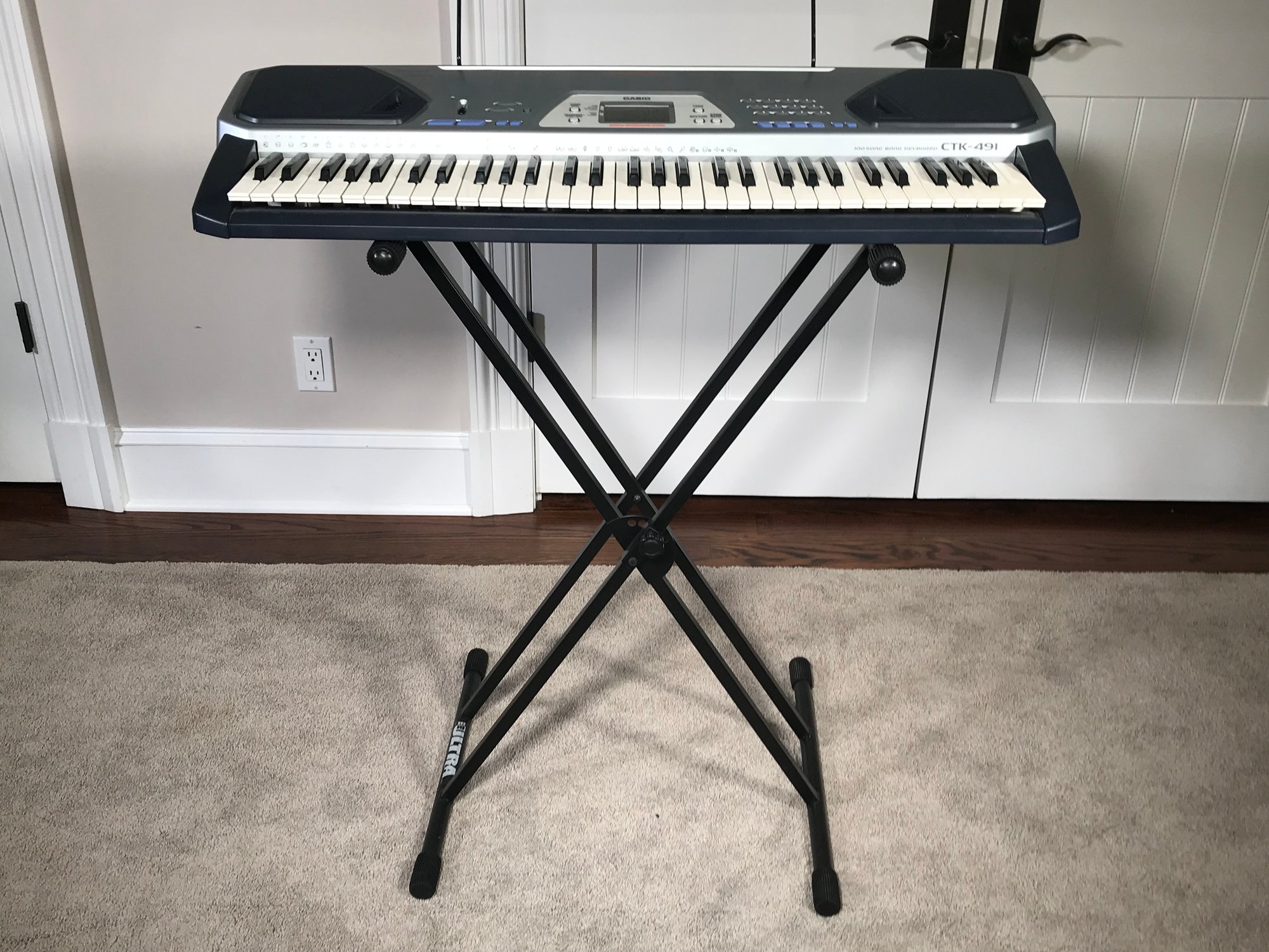 Awesome CASIO Digital Piano / Keyboard With ULTRA Stand - Model CTK-491 ...